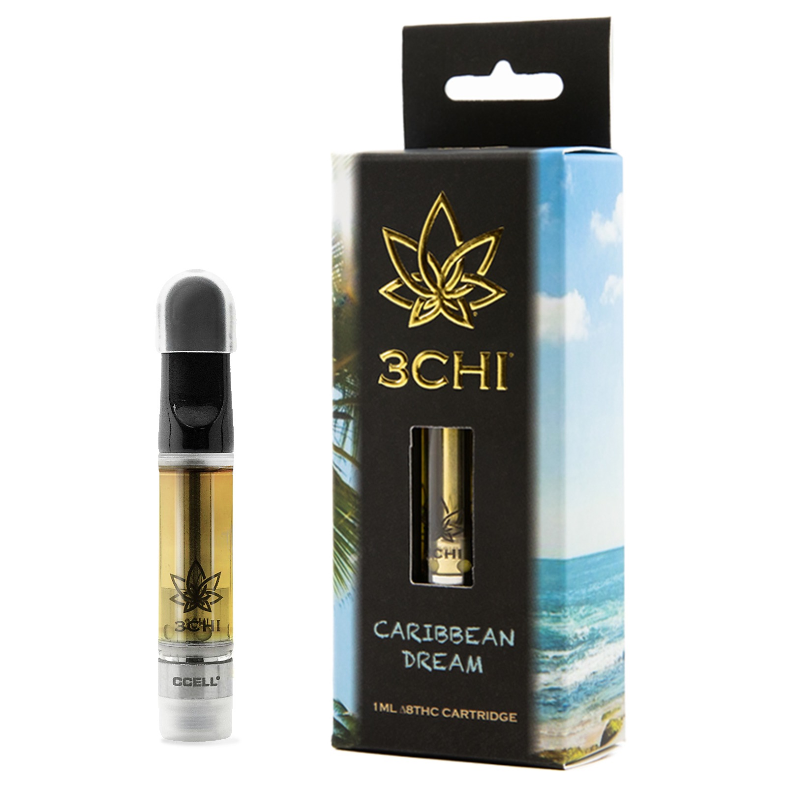3CHI: Delta 8 Vape Cartridge- Caribbean Dream- 1ml | Leafly