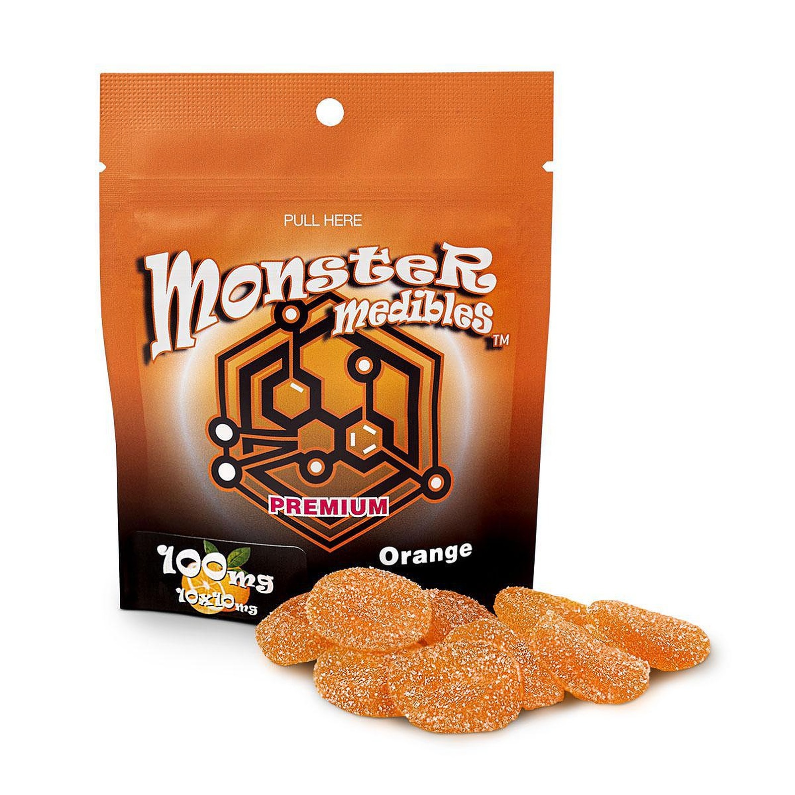 Monster Xtracts: Orange 10x10mg Gummies | Leafly