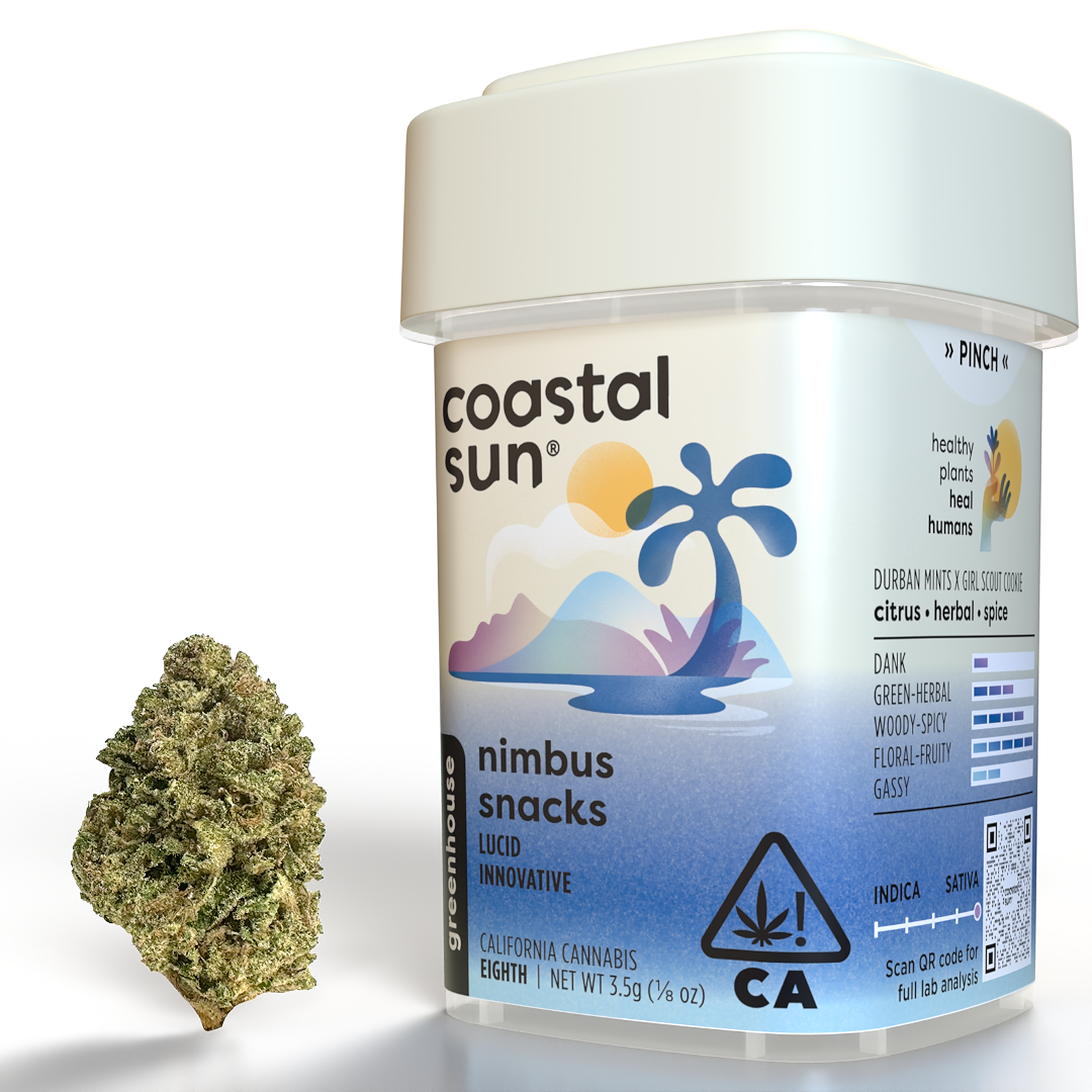 Coastal Sun Farm: Nimbus Snacks Greenhouse Flower | Leafly