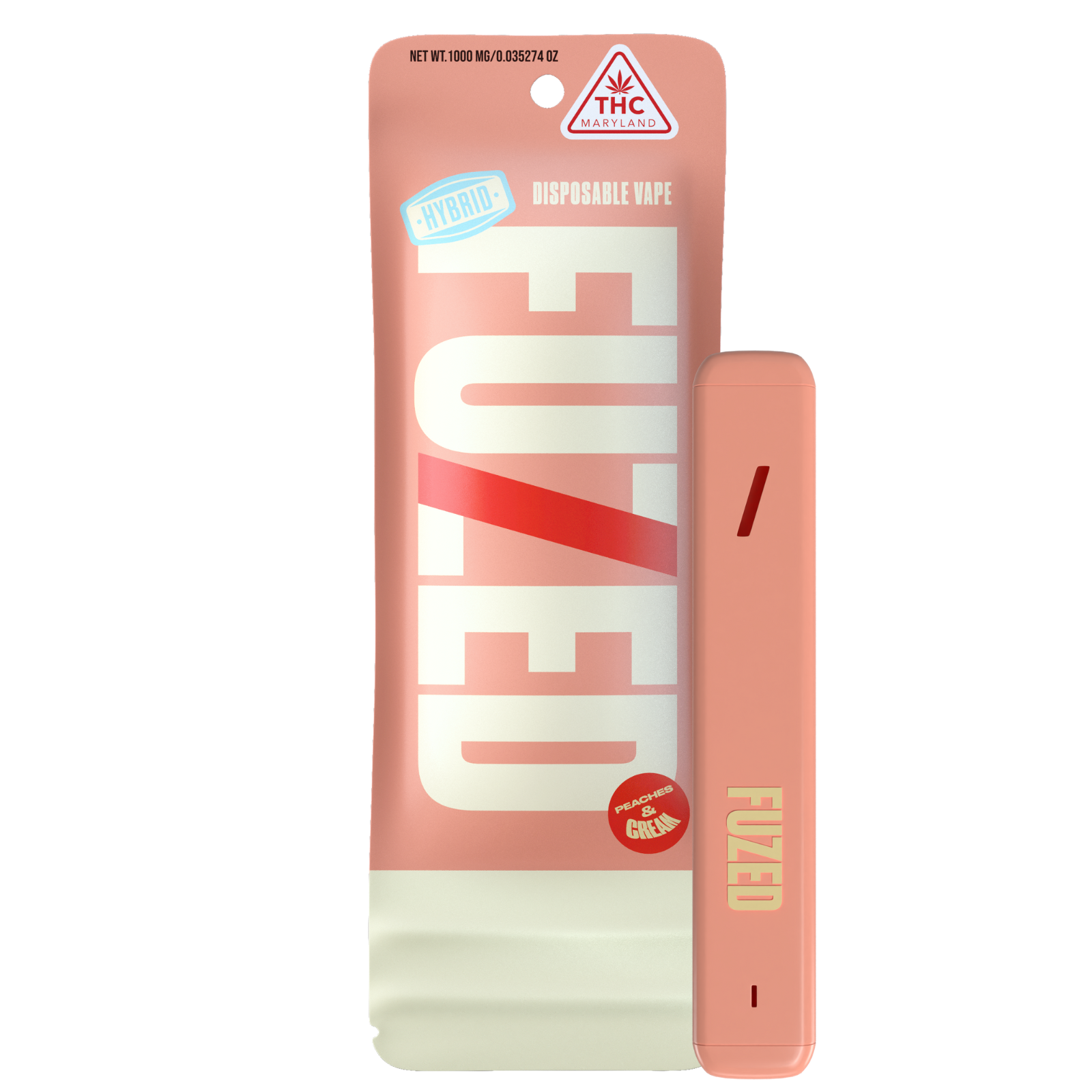 Curio Wellness: Fuzed: Peaches and Cream Disposable Vape [1g] | Leafly
