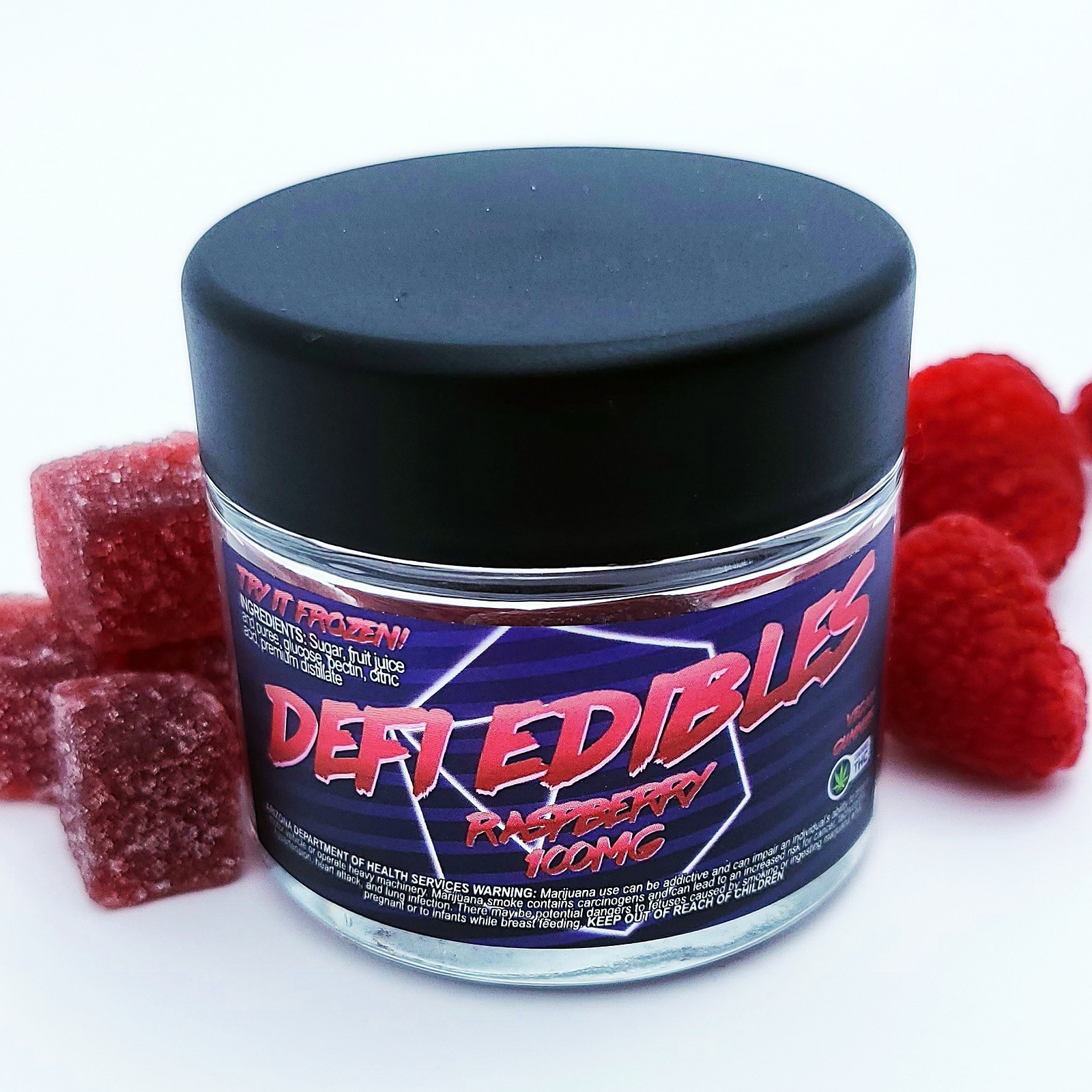 Defi Edibles: Raspberry Pate De Fruit Gummies 100mg 10-pack | Leafly