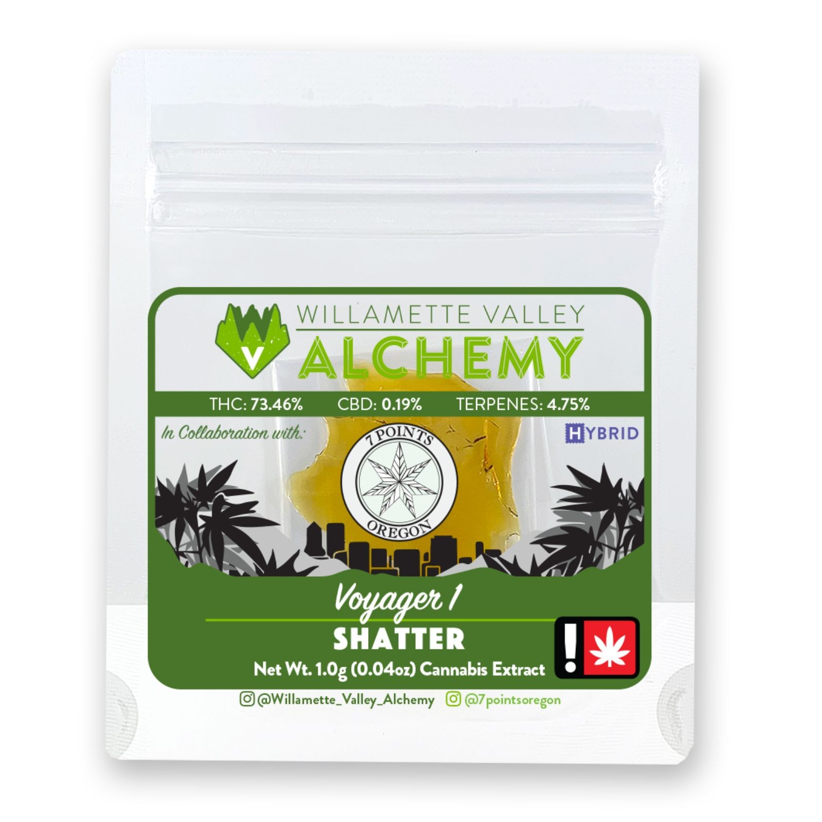 Willamette Valley Alchemy: Voyager 1 Shatter 1g | Leafly