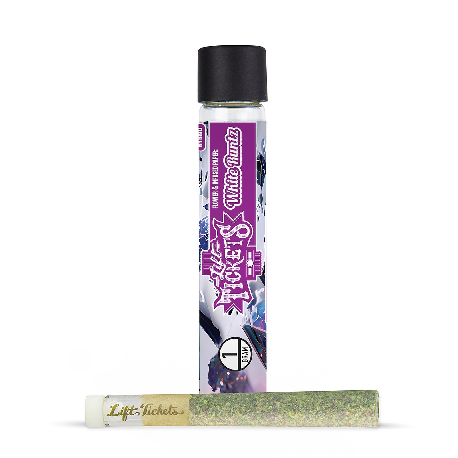 Lift Tickets: White Runtz - Glass Tip Infused Pre-Roll 1g - Hybrid | Leafly