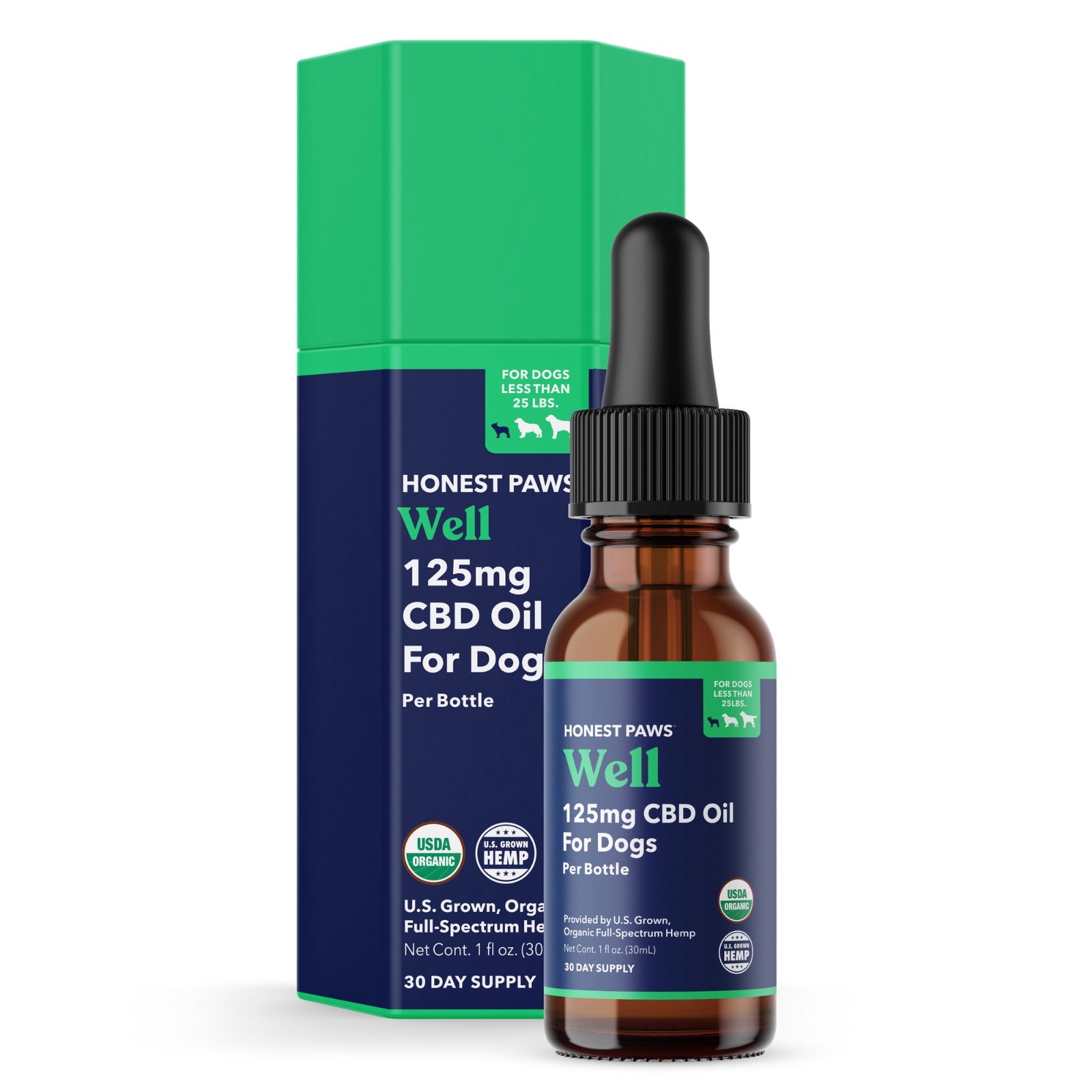 Honest Paws: Well 125mg - Organic Full Spectrum CBD Oil for Dogs | Leafly