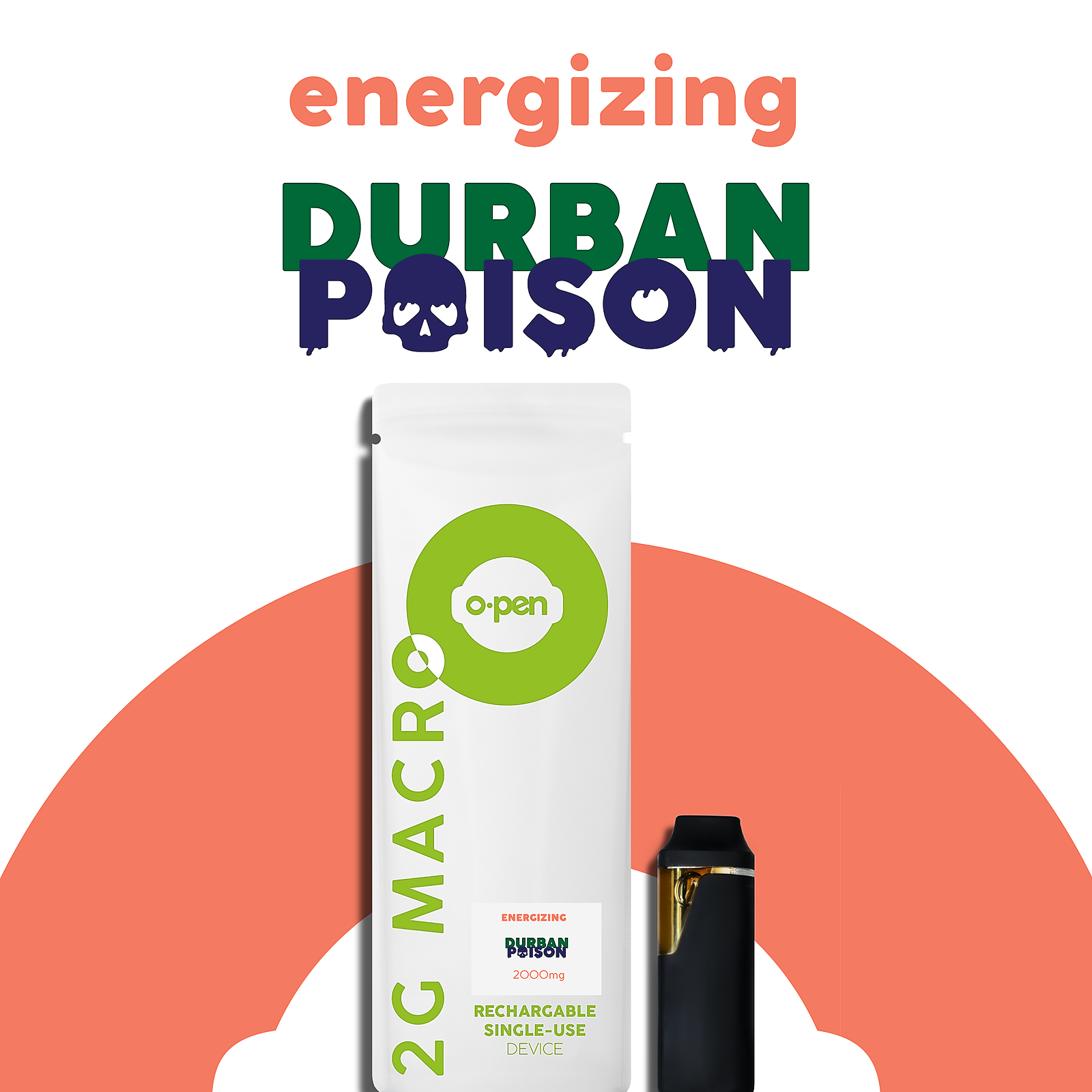 O.pen: O.pen MACRO - Durban Poison (Energizing) - 2,000mg All-In-One ...