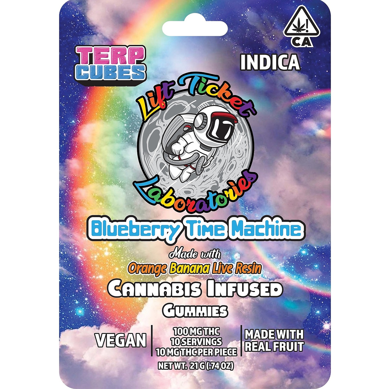 Lift Tickets: Blueberry Time Machine - Terp Cubes 10mg - Indica | Leafly