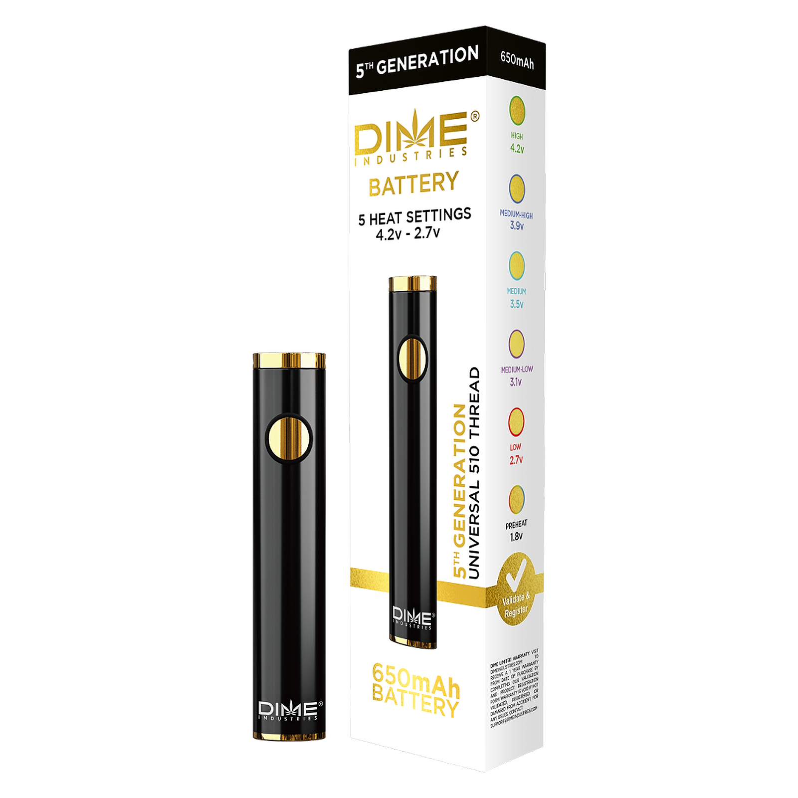 Dime Industries: Dime Industries 5th Generation 510 Thread Battery ...
