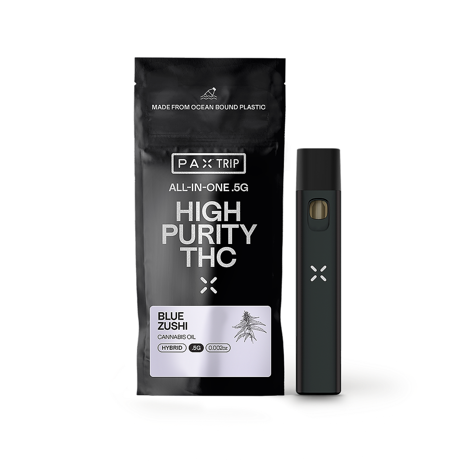 PAX®: PAX Trip - Blue Zushi (H) - 0.5g AIO Disposable | Leafly