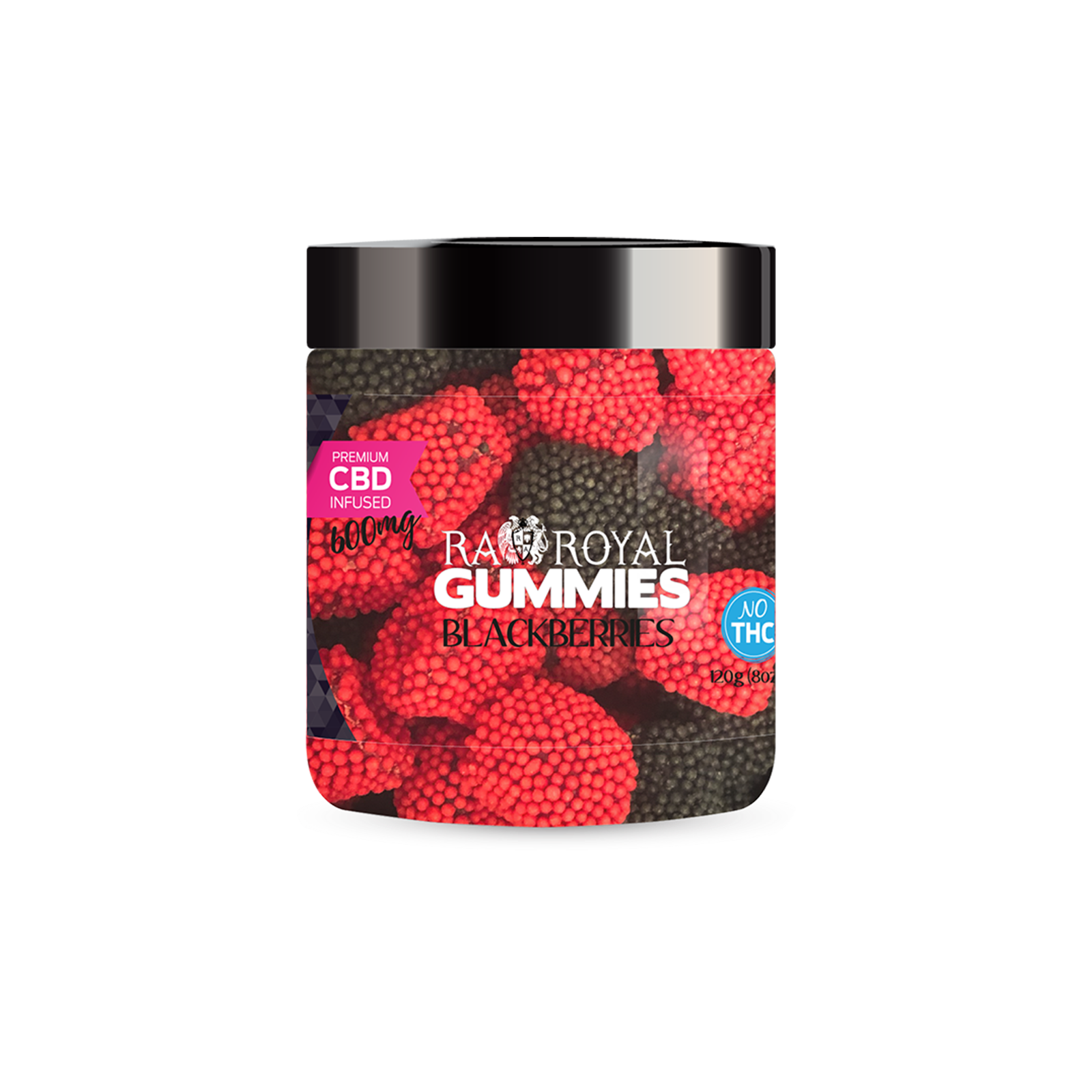 RA Royal: R.A. Royal Gummies: CBD Blackberry Gummy Jar (600 MG) | Leafly