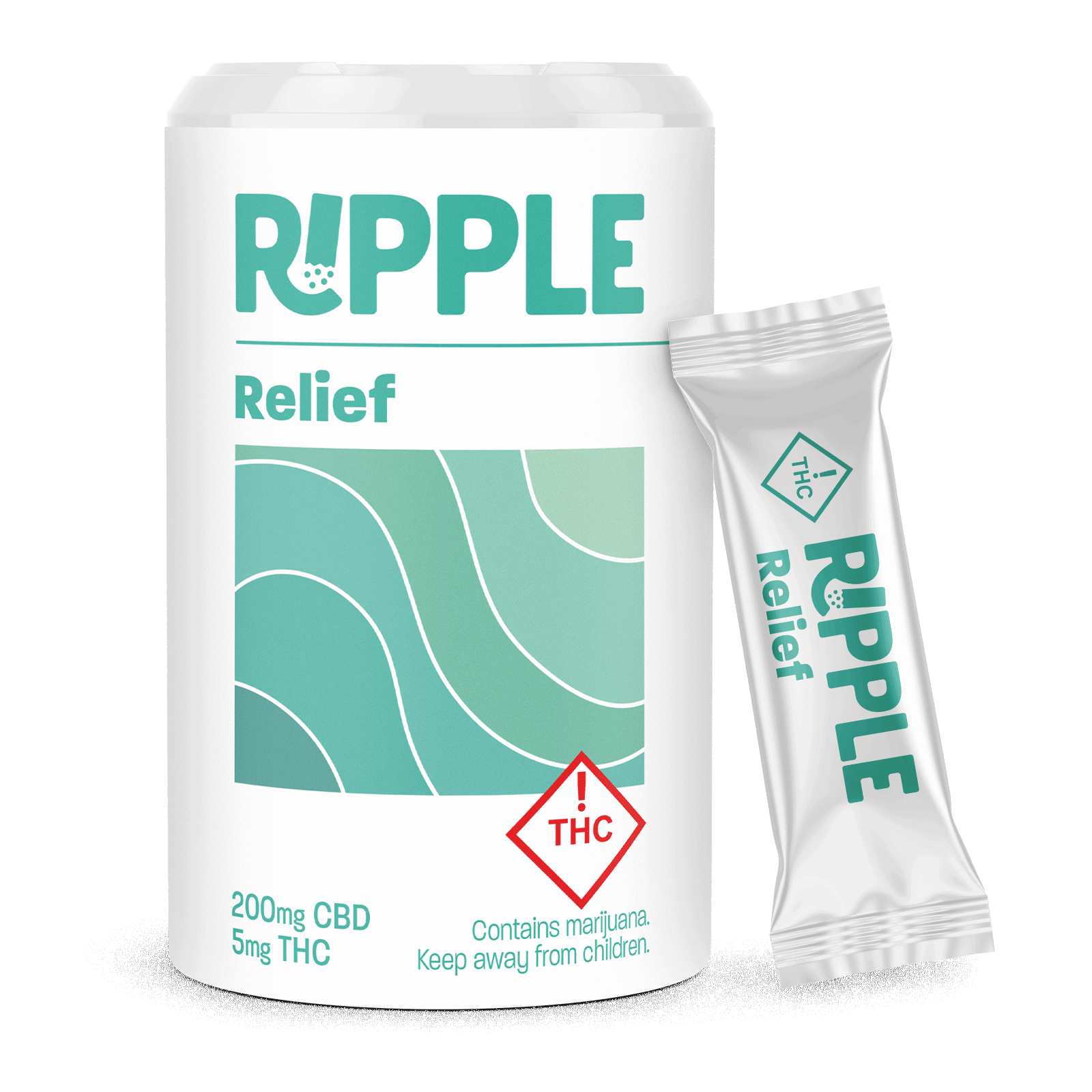 Ripple: Ripple Dissolvables - Relief 40:1 - 200mg CBD | Leafly