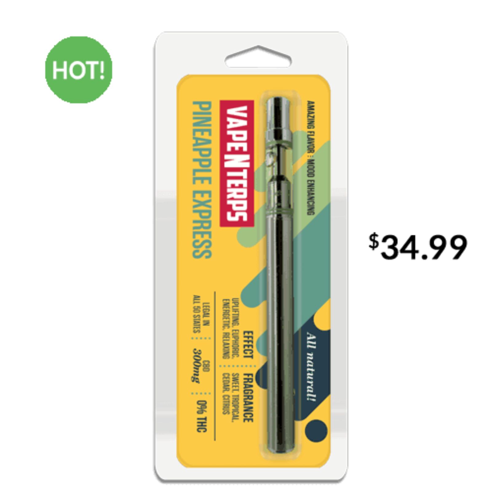 VapeNterps: 300mg CBD Pineapple Express Vape Pen | Leafly