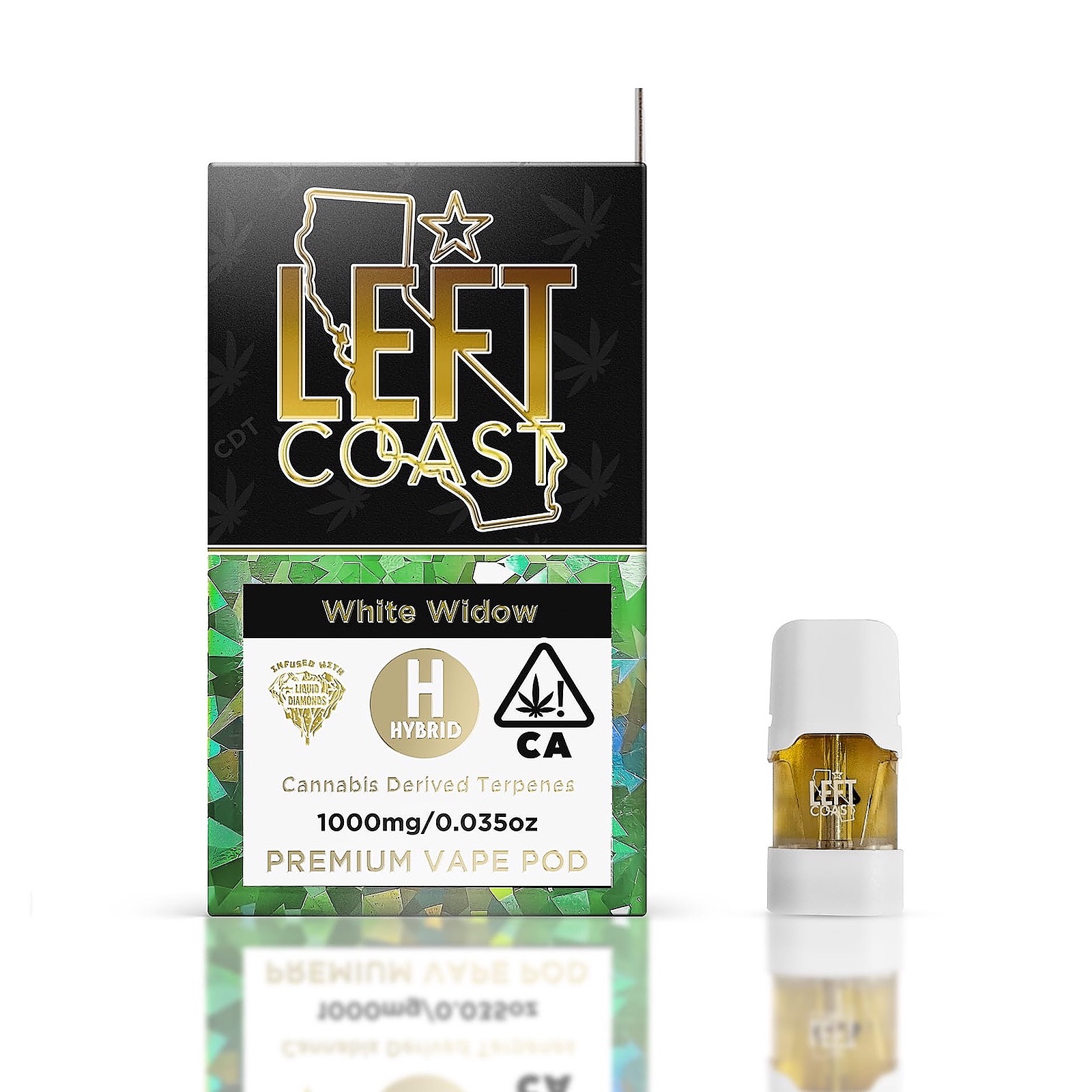 Left Coast Extracts: White Widow - CDT Premium 1G Pod | Leafly