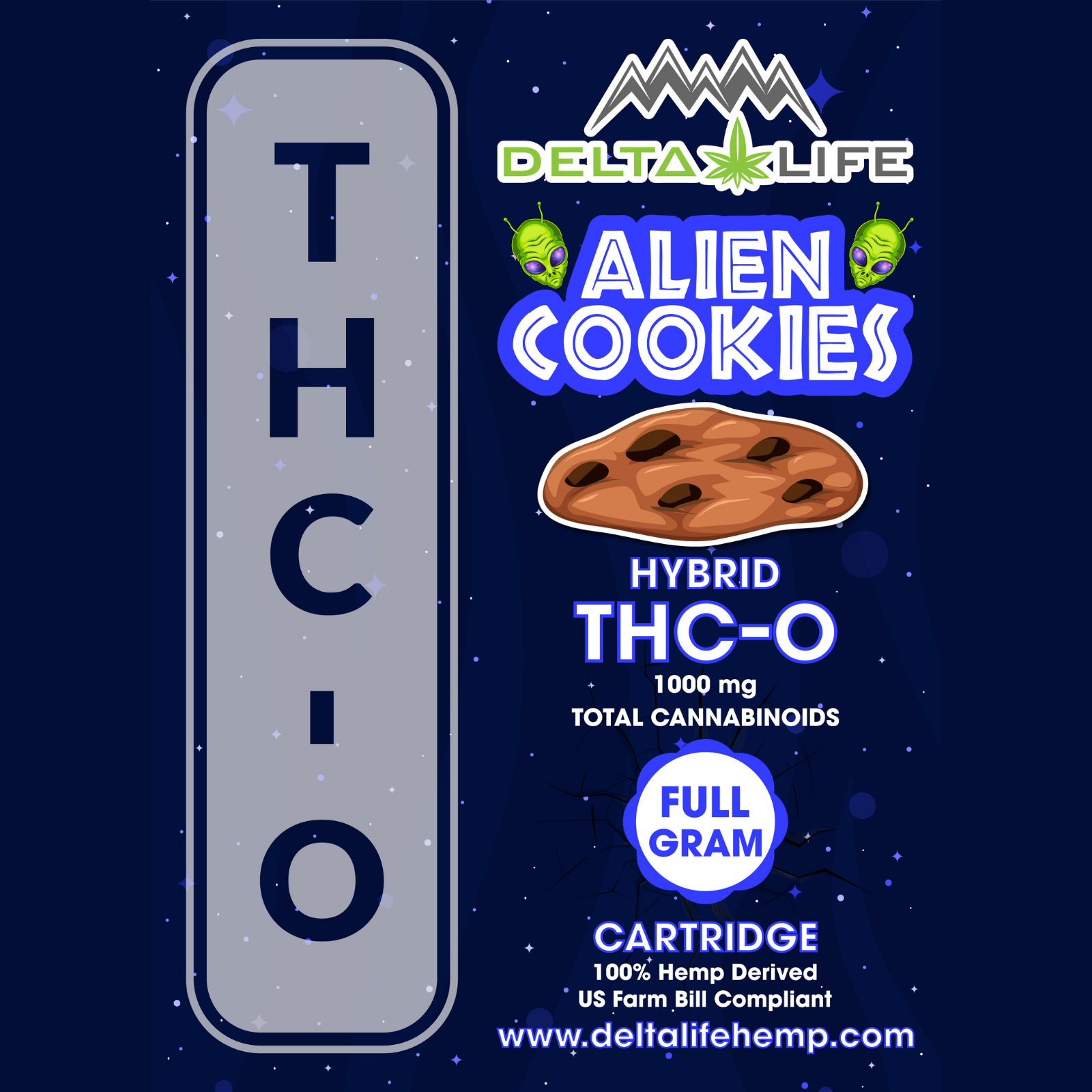 Delta Life Hemp: Alien Cookies Hybrid THC-O - 1 Gram | Leafly