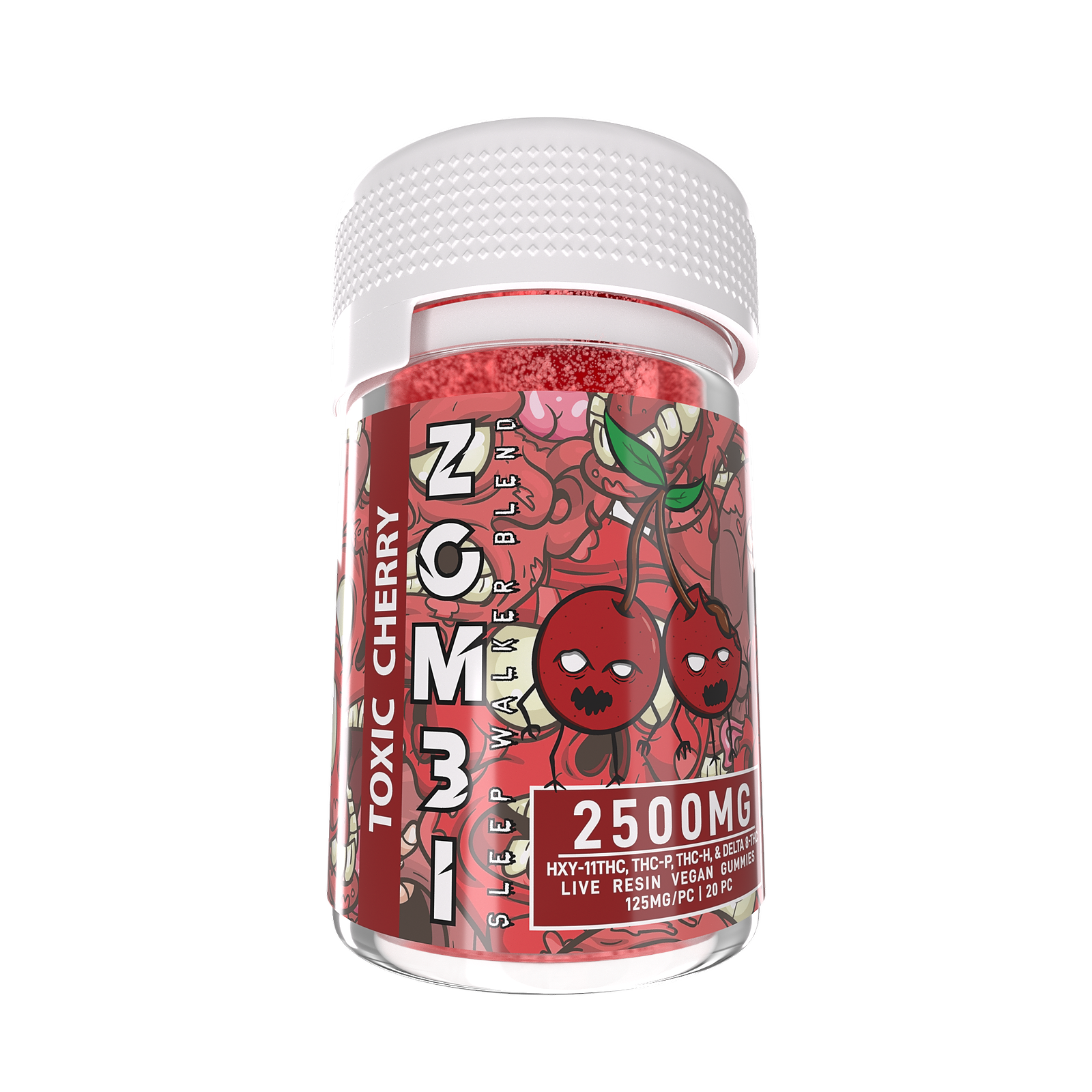 The Zombi Nation: Toxic Cherry: Sleepwalker Blend 2,500mg Gummies | Leafly