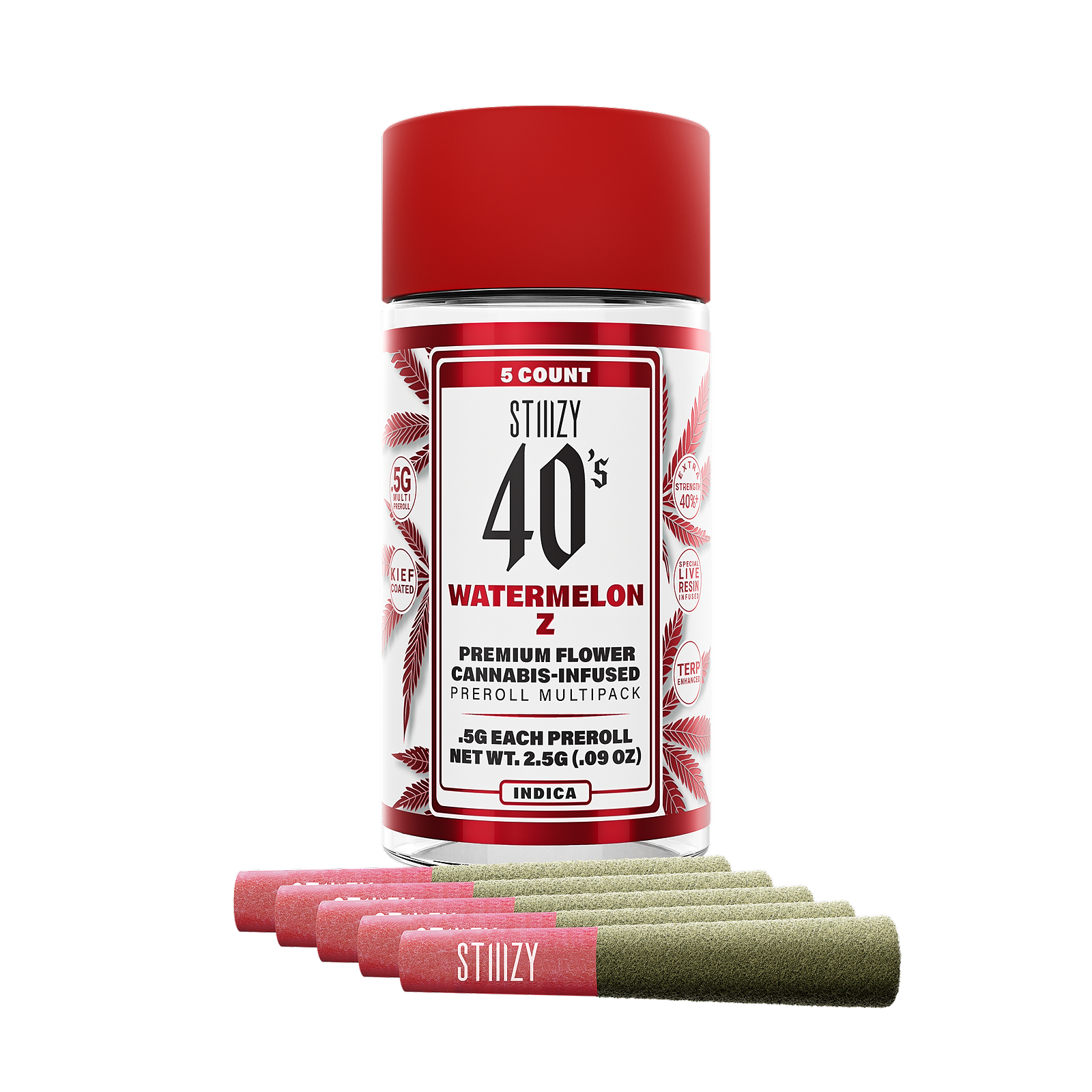 STIIIZY: WATERMELON Z - 40's PREROLL MULTI PACK .5G | Leafly