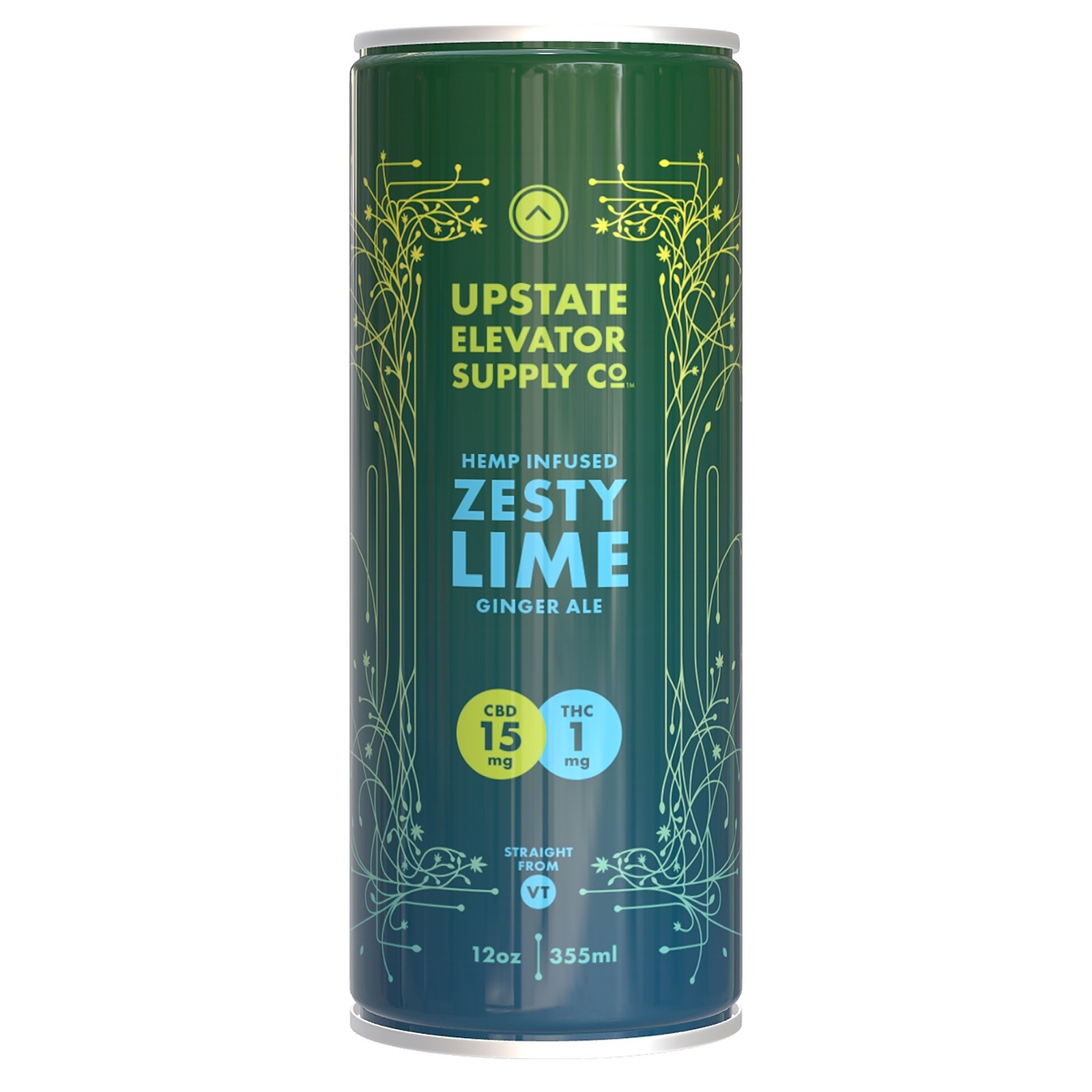 Upstate Elevator Supply Co.: 1mg THC Zesty Lime Ginger Ale | Leafly