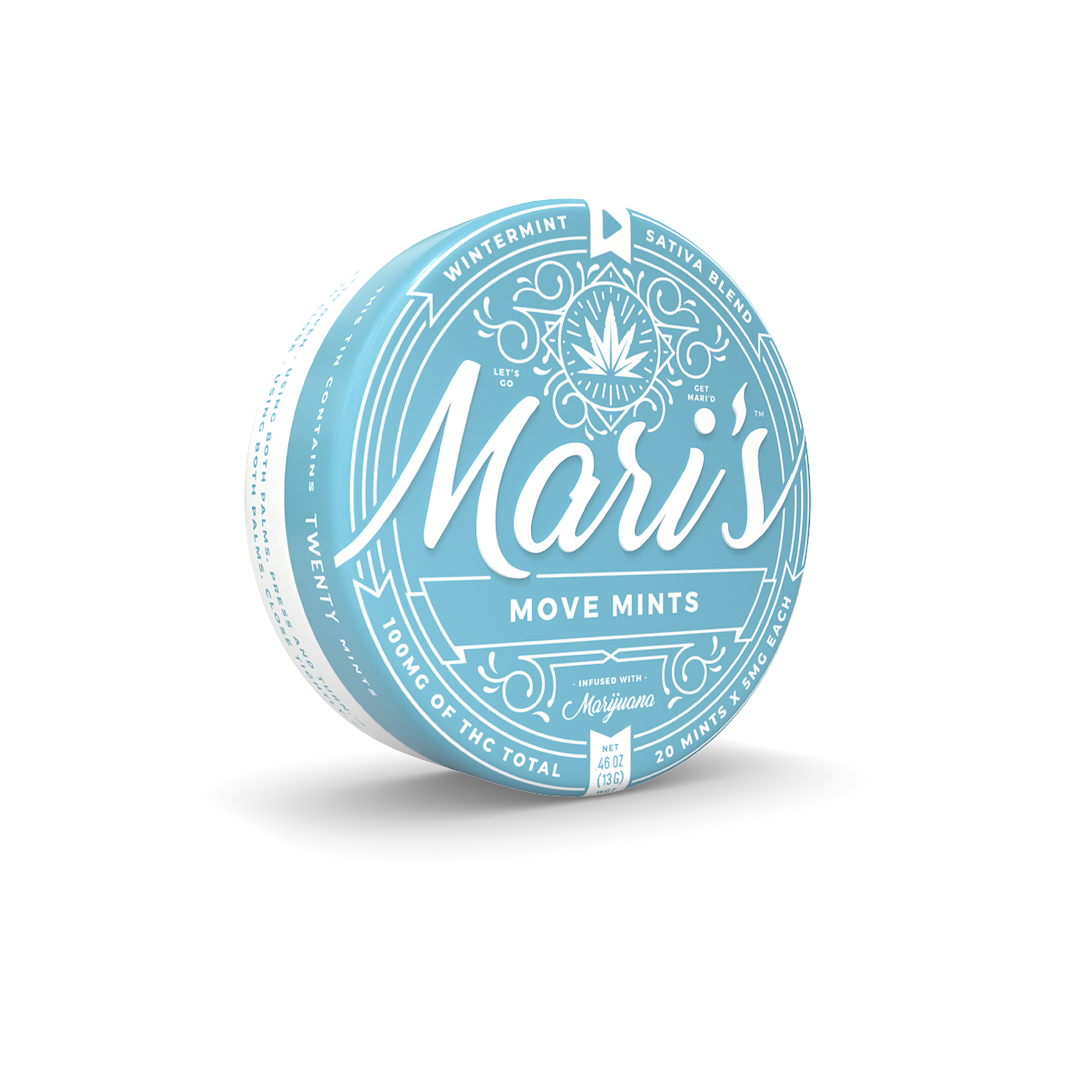 Mari's Mints: Sativa Move Mints Wintermint 100mg 20-pack | Leafly