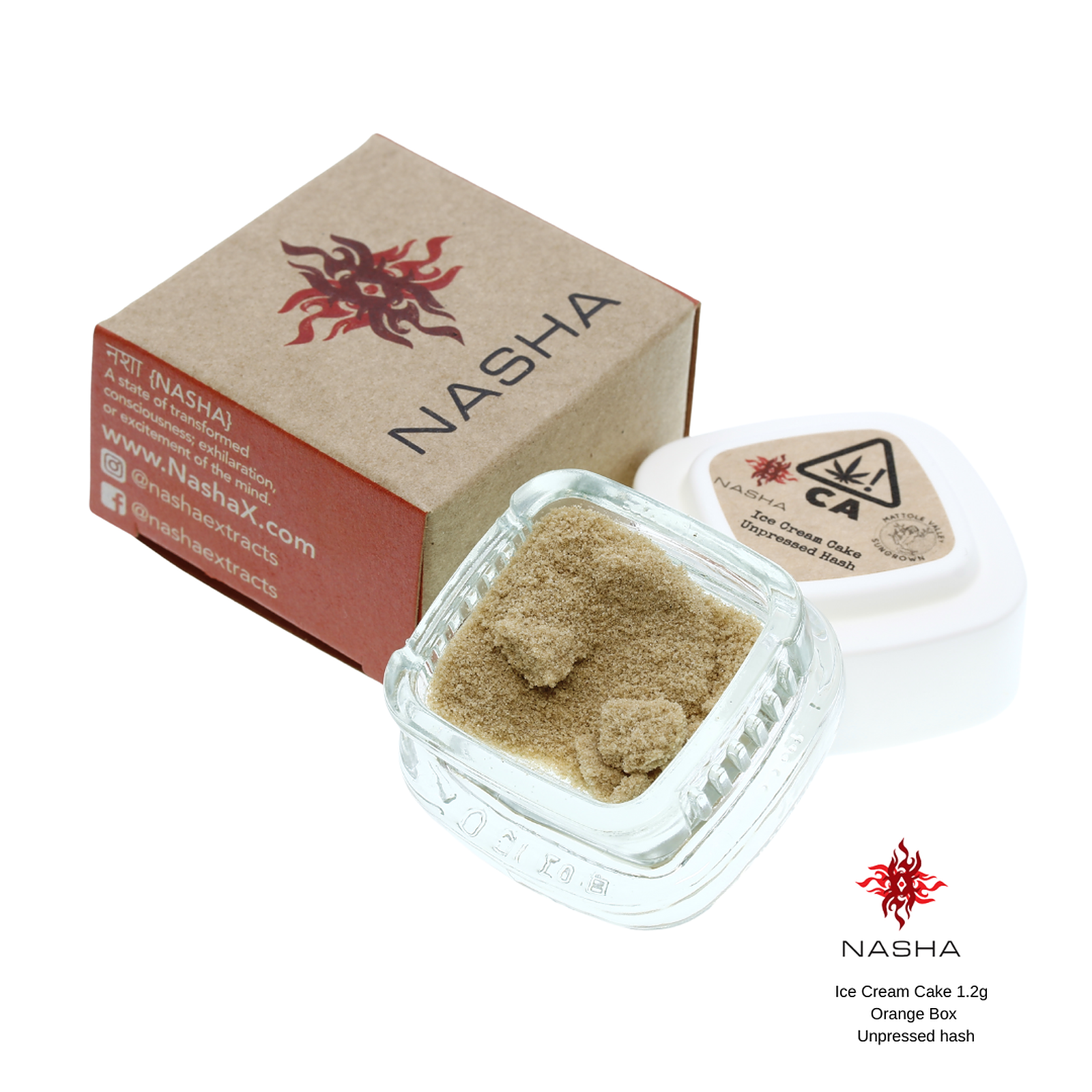 NASHA: Ice Cream Cake Orange Unpressed Hash 1.2g (Mattole Valley ...