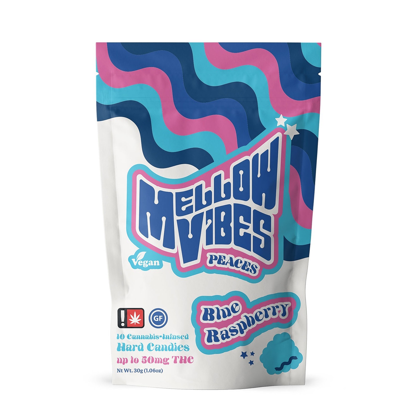 Mellow Vibes: Mellow Vibes Peaces Blue Raspberry Hard Candy | 10 Pack ...