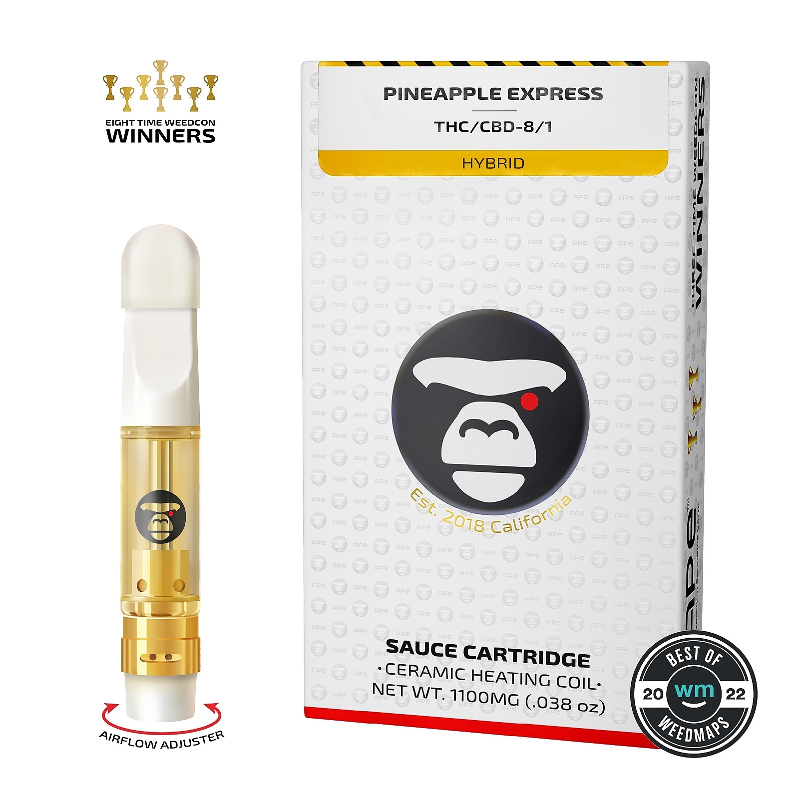 APE Premium Cannabis Corp.: PINEAPPLE EXPRESS sauce cart 1100 mg. | Leafly