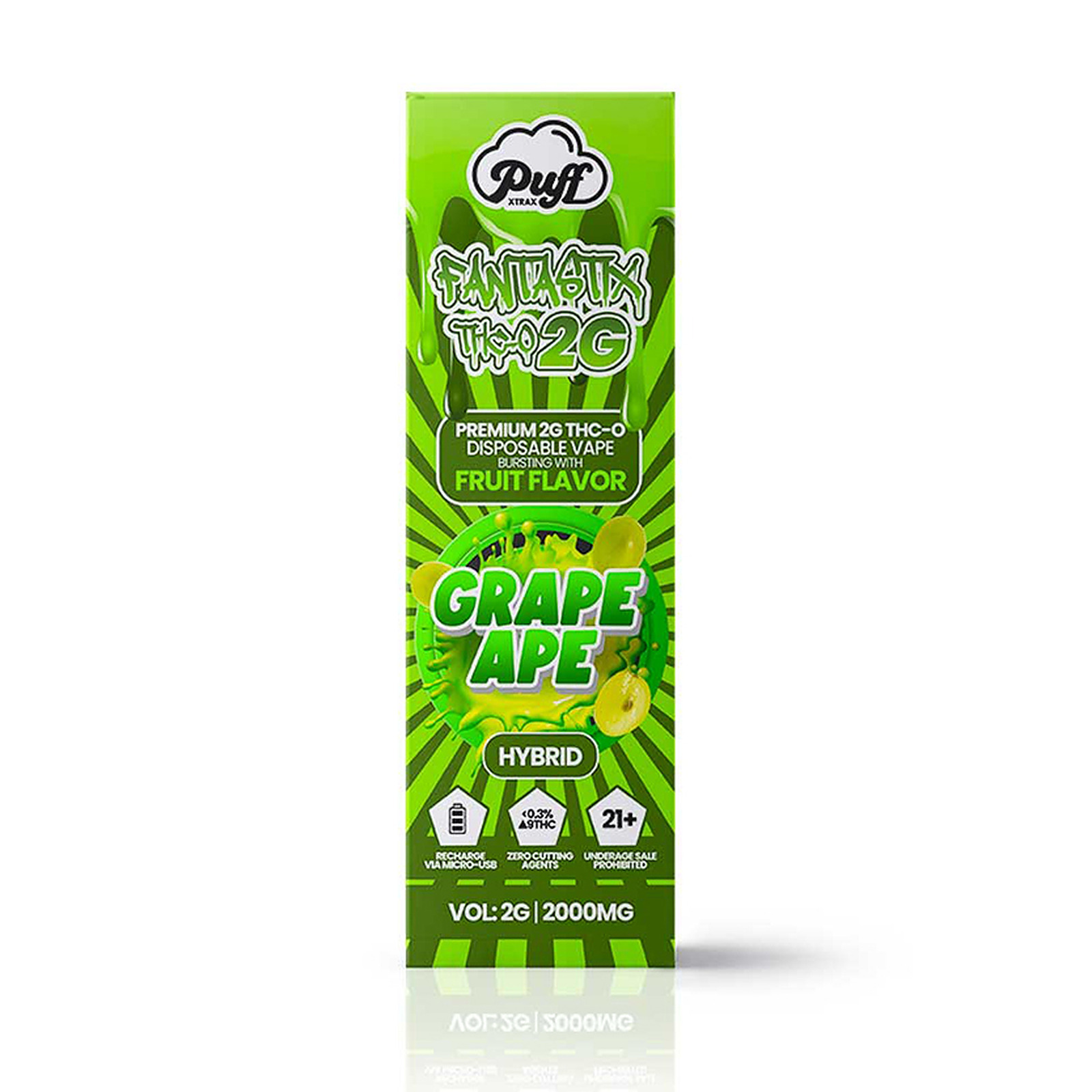 Puff Xtrax: Fantastix THC-O 2G Disposable Vape: Grape Ape | Puff Xtrax ...