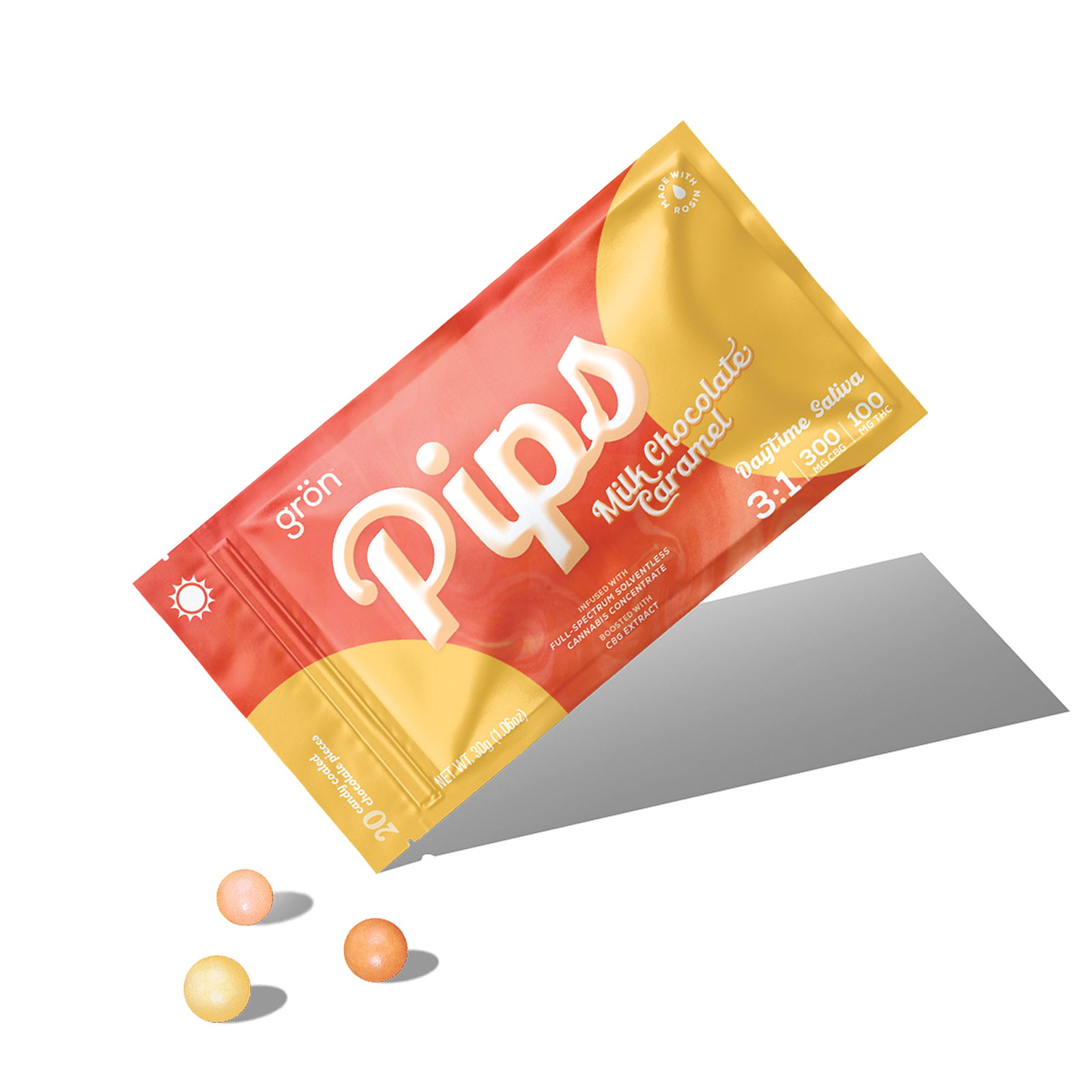 Grön: Grön 1:1 Milk Chocolate Caramel Pips - CBD/THC | Leafly