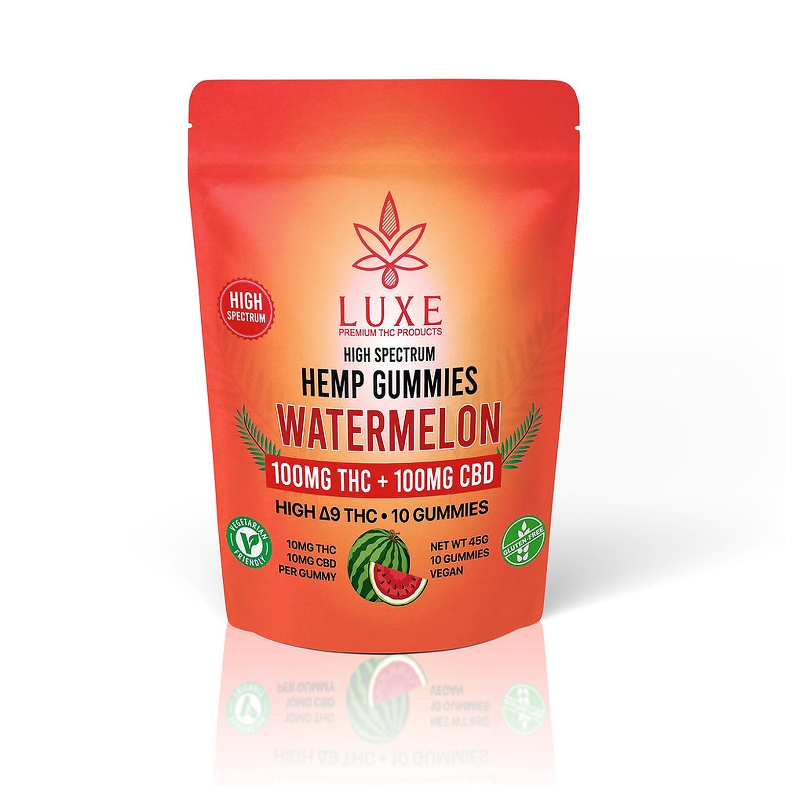 Luxe THC | 25% OFF with code LEAFLY: THC + CBD High Spectrum Watermelon Gummies | Leafly