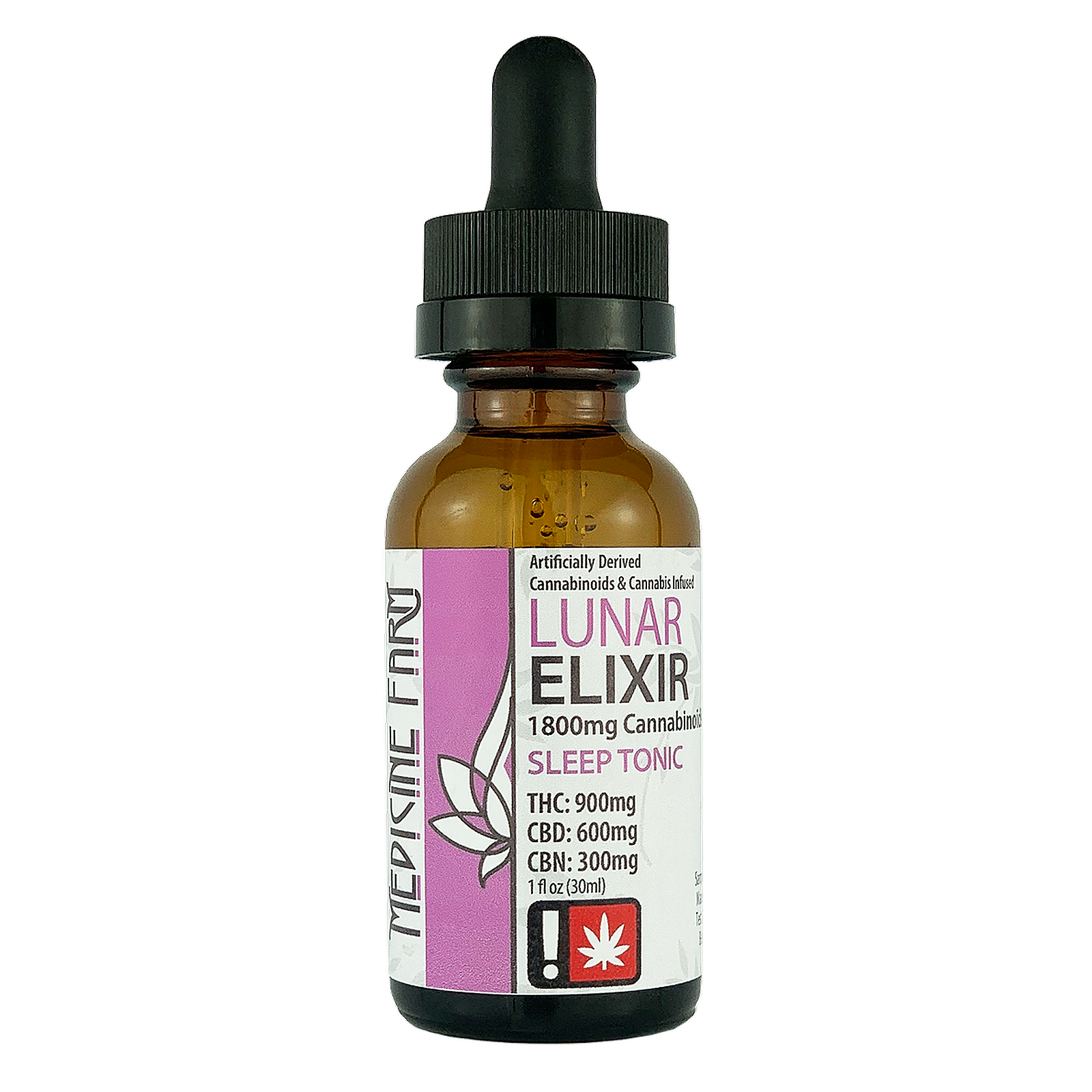 Medicine Farm: 3:2:1 Lunar Elixir | 30ml | 1800mg | THC:CBD:CBN | Leafly