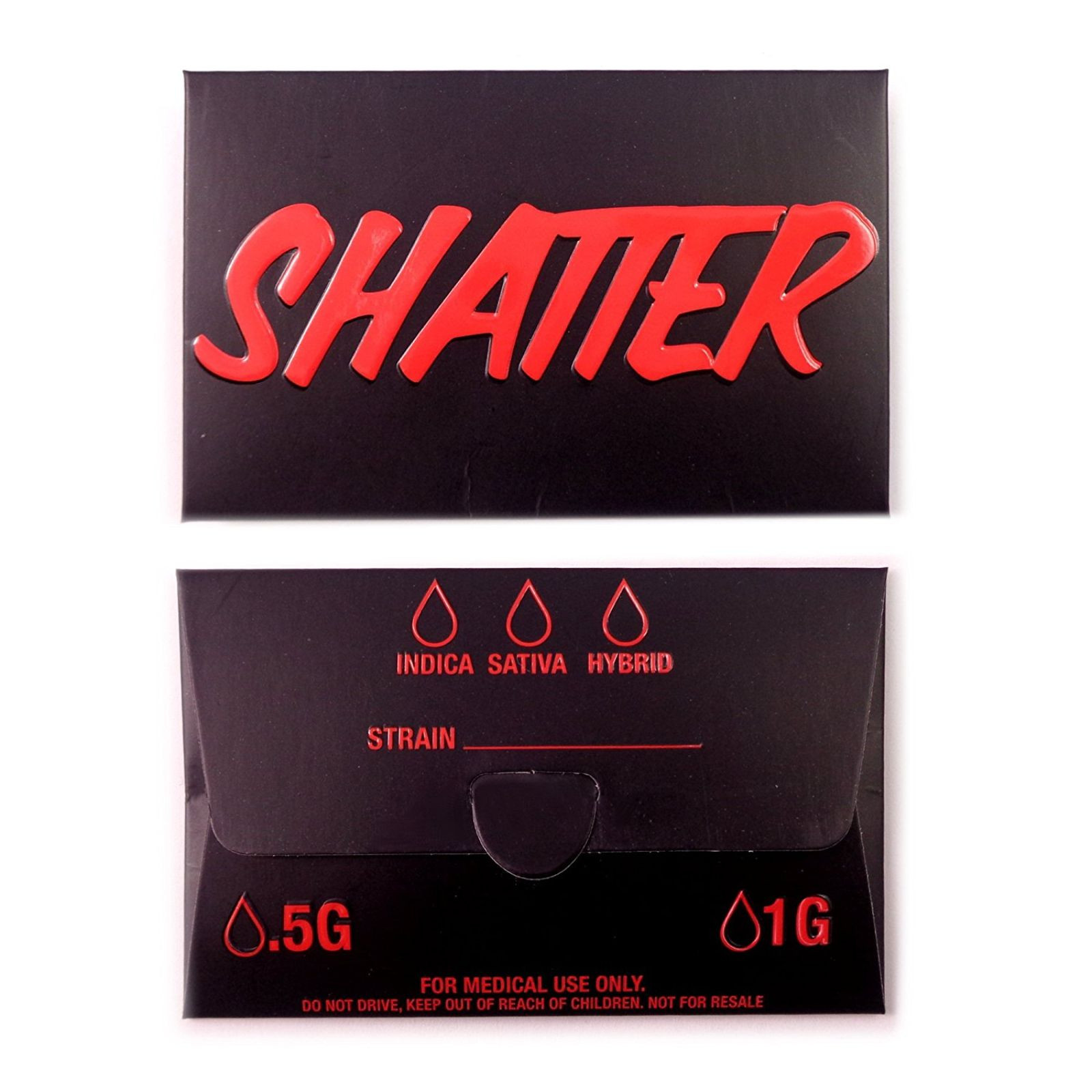 Shatter Labels: 25 Deluxe Red Black Spot UV Shatter Labels Concentrate ...