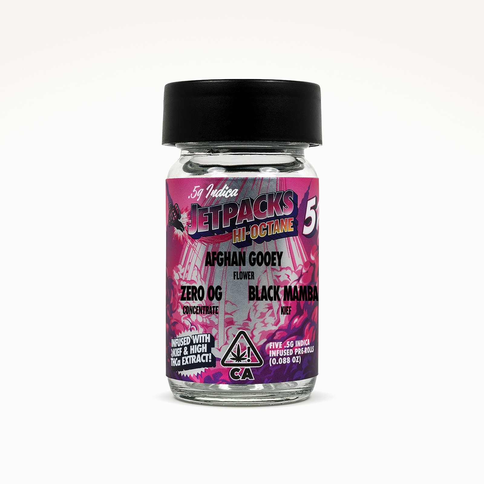 Jetpacks: Afghan Gooey / Zero OG / Black Mamba (0.5G Infused 5 pack ...