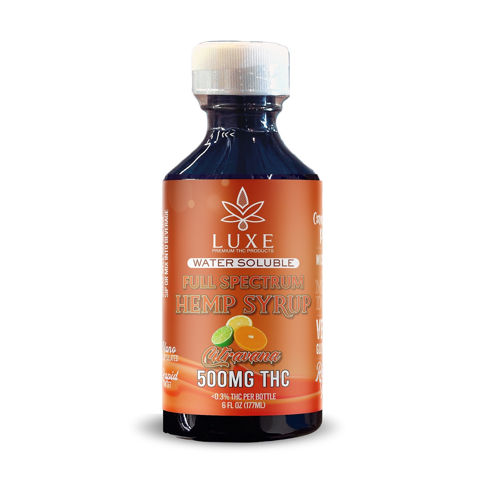 Luxe THC: 500mg THC Citravana Syrup | Hemp-Derived | Leafly