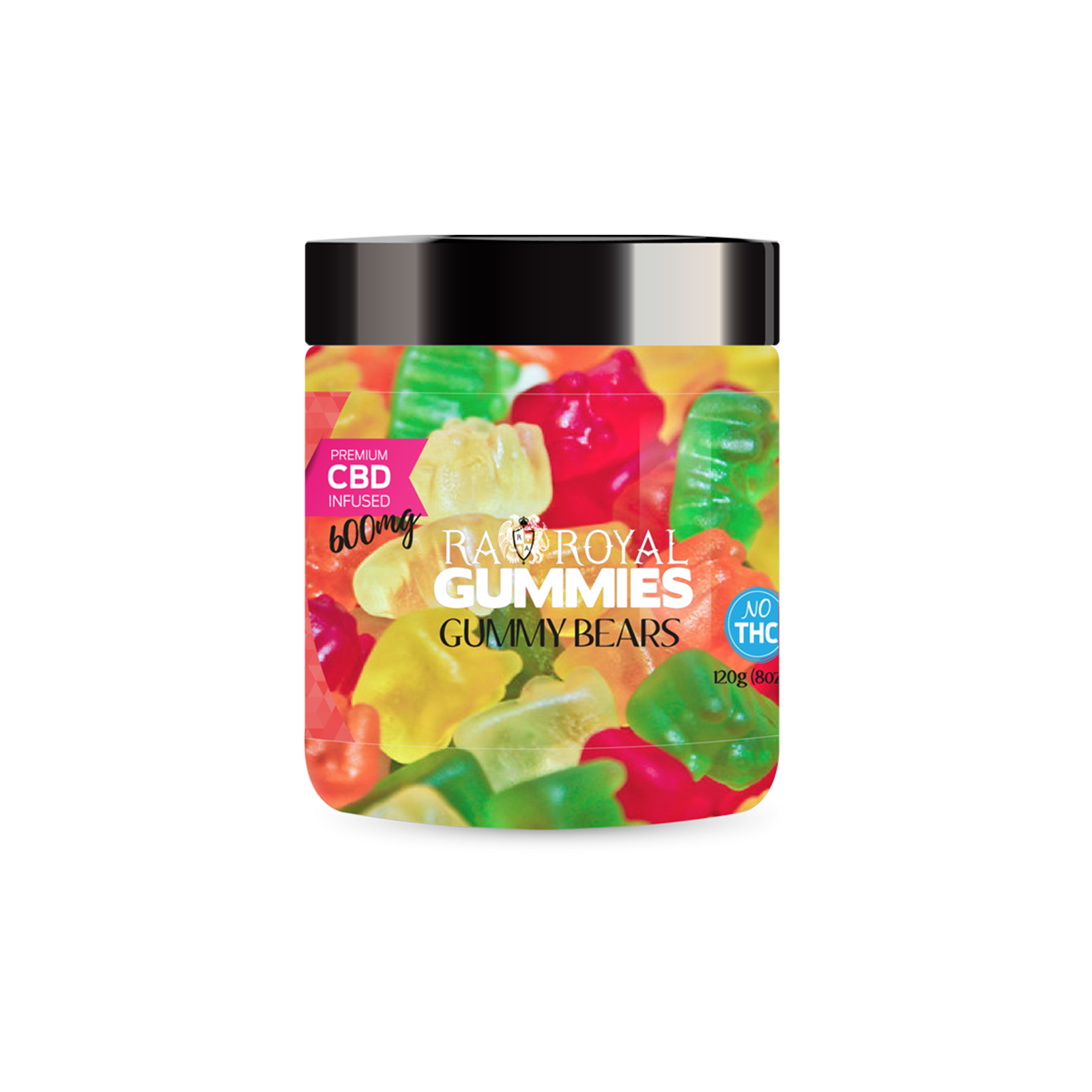 RA Royal: R.A. Royal Gummies: CBD Gummy Bear Jar (600 MG) | Leafly