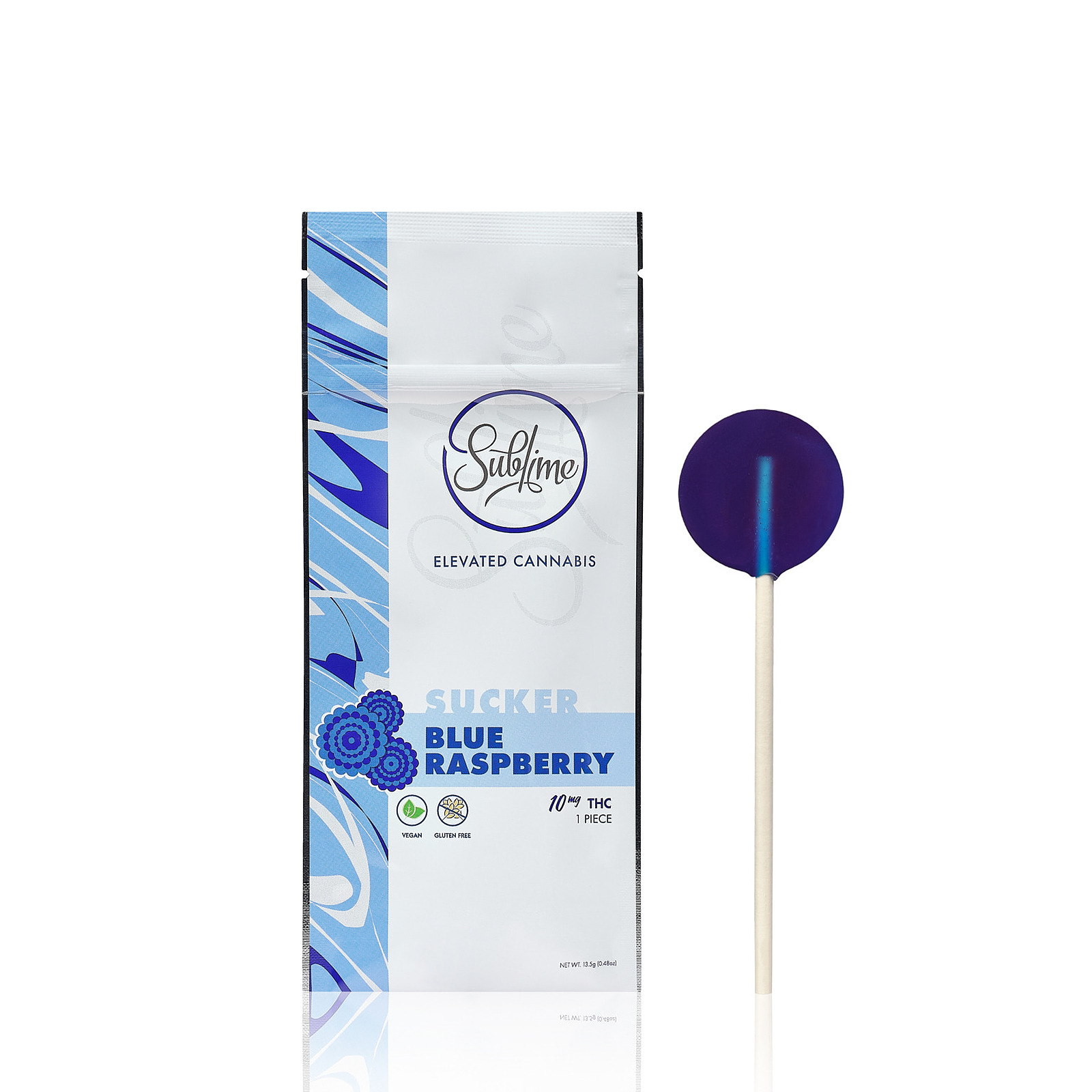 Sublime Brands: Blue Raspberry Sucker 10mg | Leafly