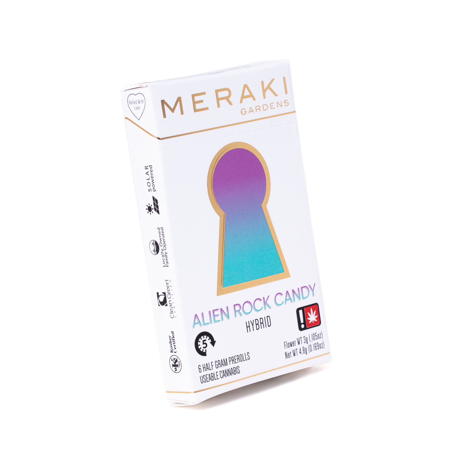 Meraki Gardens: Alien Rock Candy Pre-Roll 3g 6-pack | Leafly