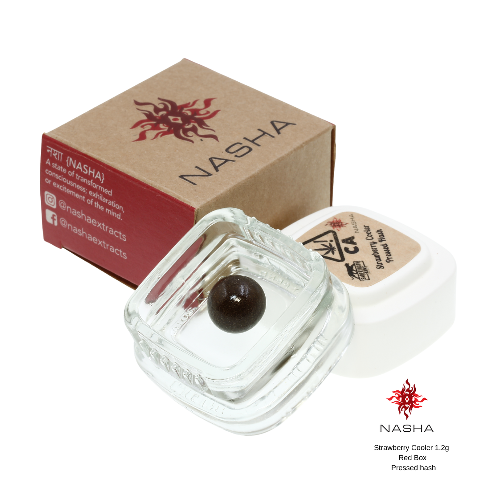 NASHA: Strawberry Cooler 1.2g Red Pressed Hash (Sabertooth) | Leafly