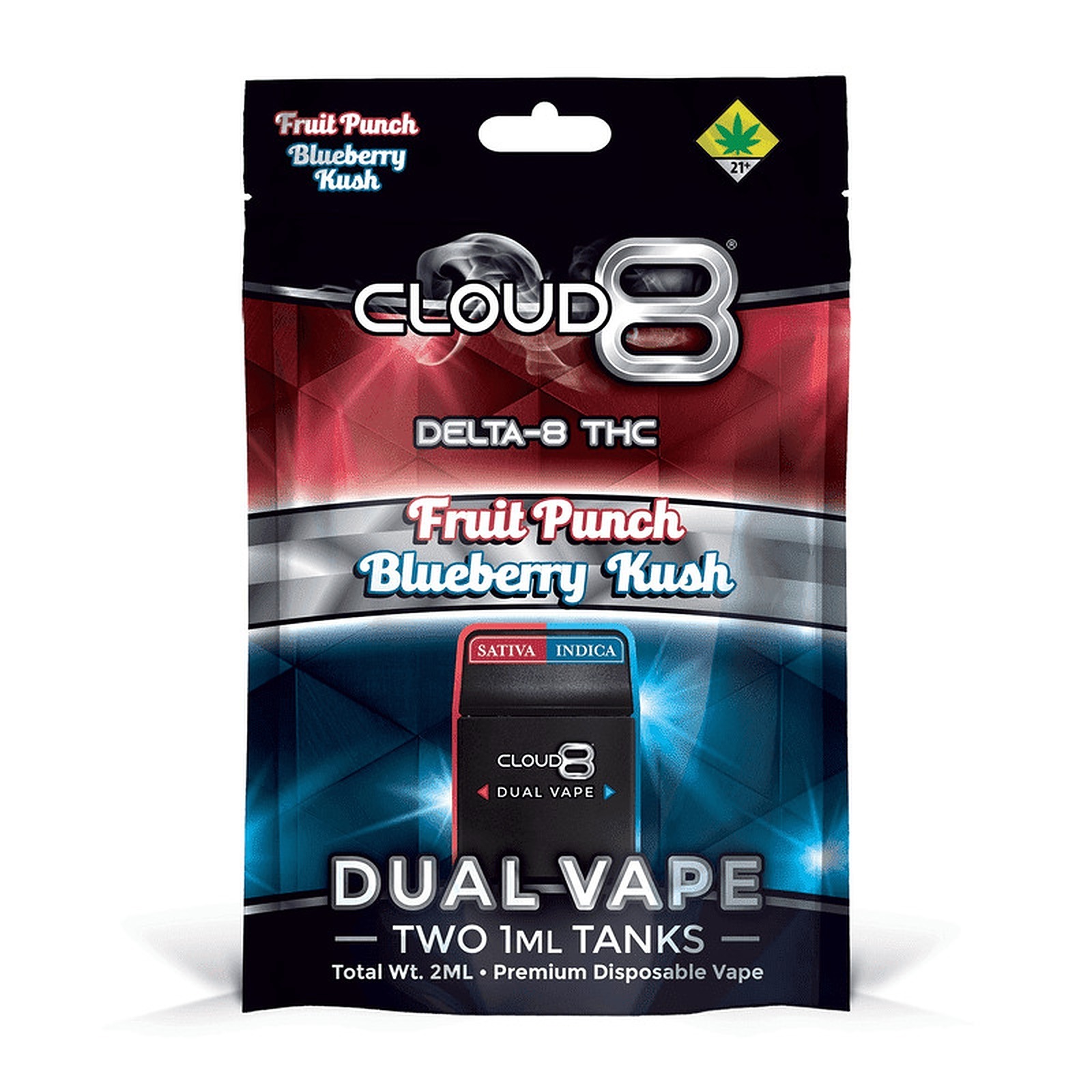 Cloud 8 Delta-8 THC: Cloud 8 2ML Dual Vape Disposable - Delta 8 - Fruit ...