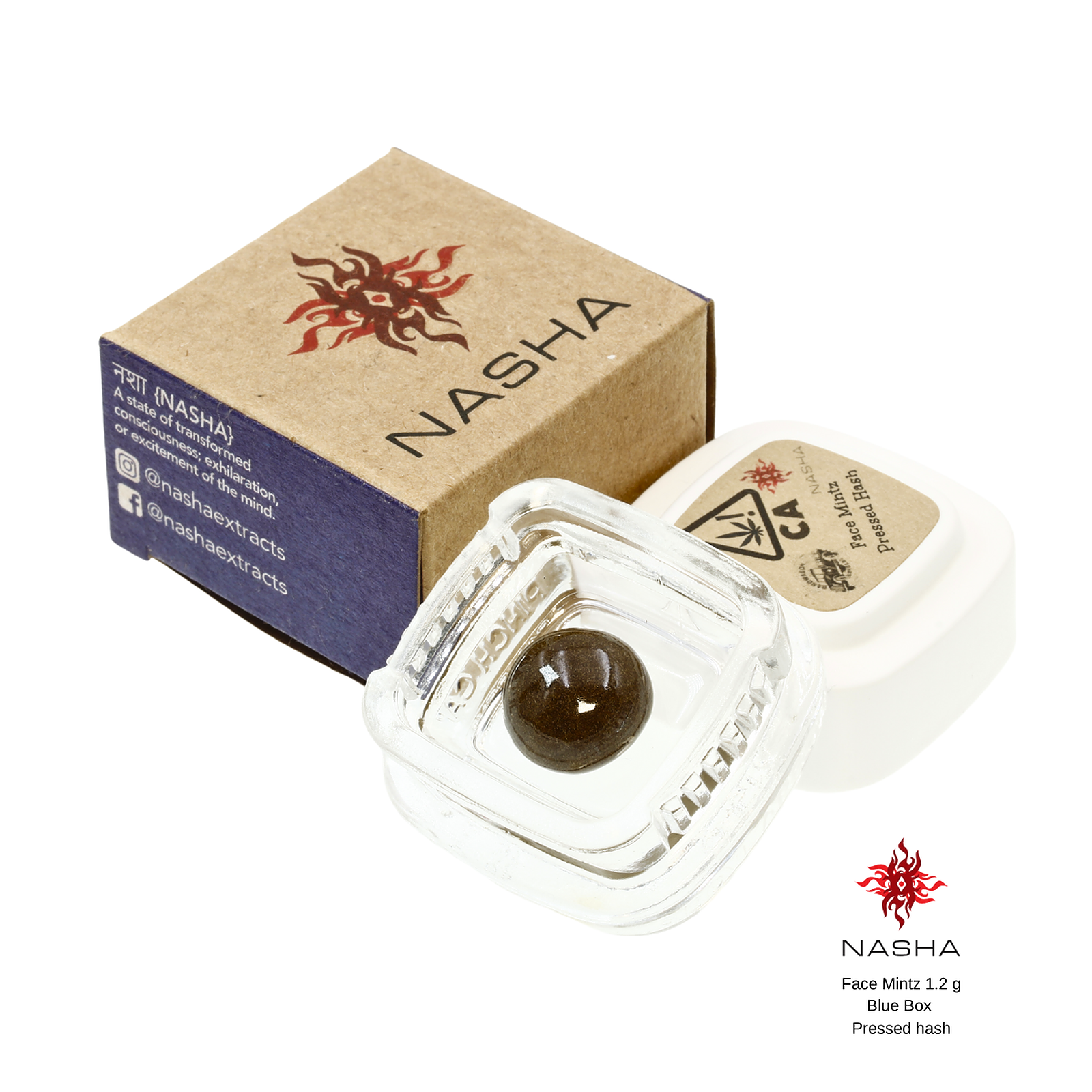 NASHA: Face Mintz 1.2 g Blue Pressed Hash | Leafly