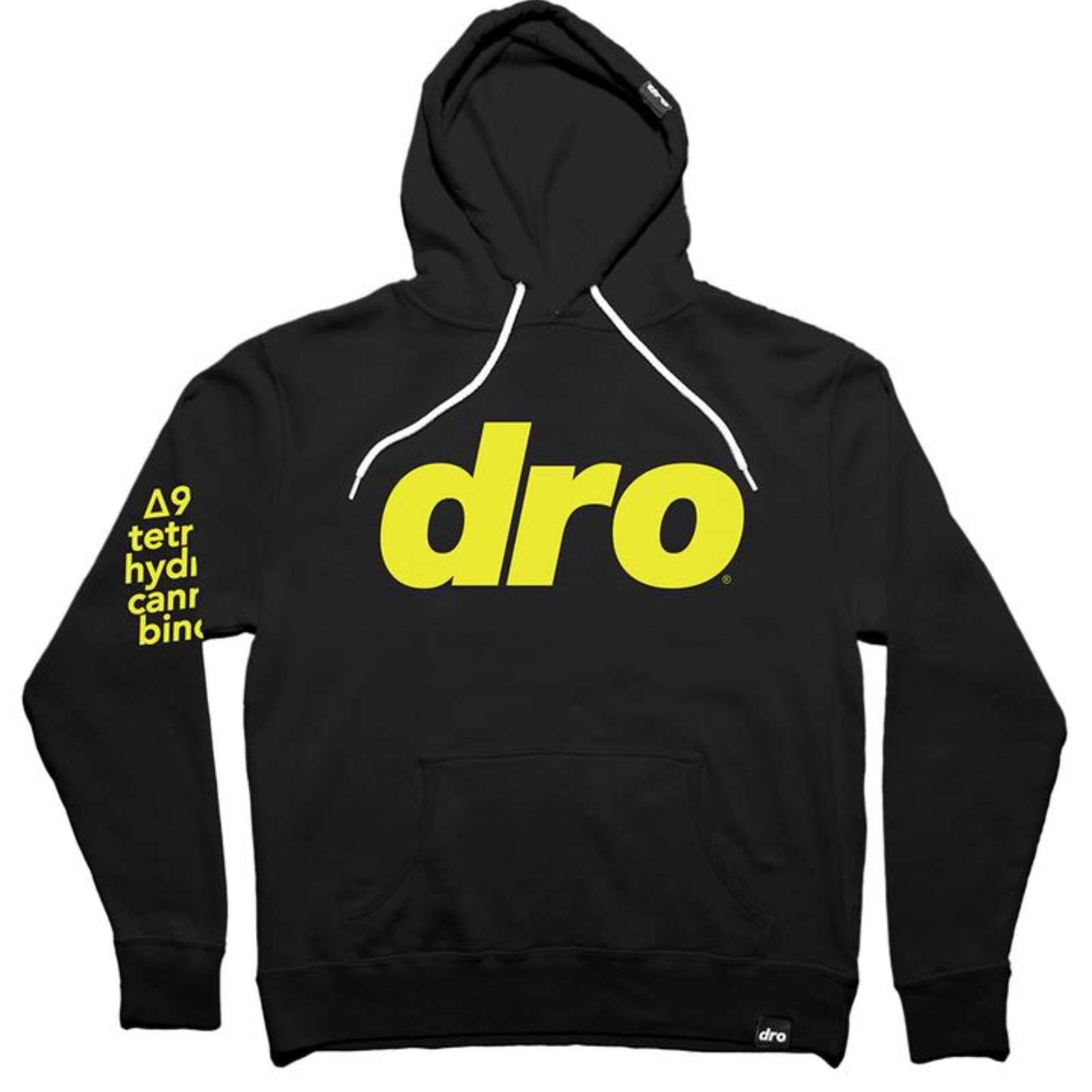 DRO: DRO Black and Yellow Weed Pullover Hoodie | Leafly