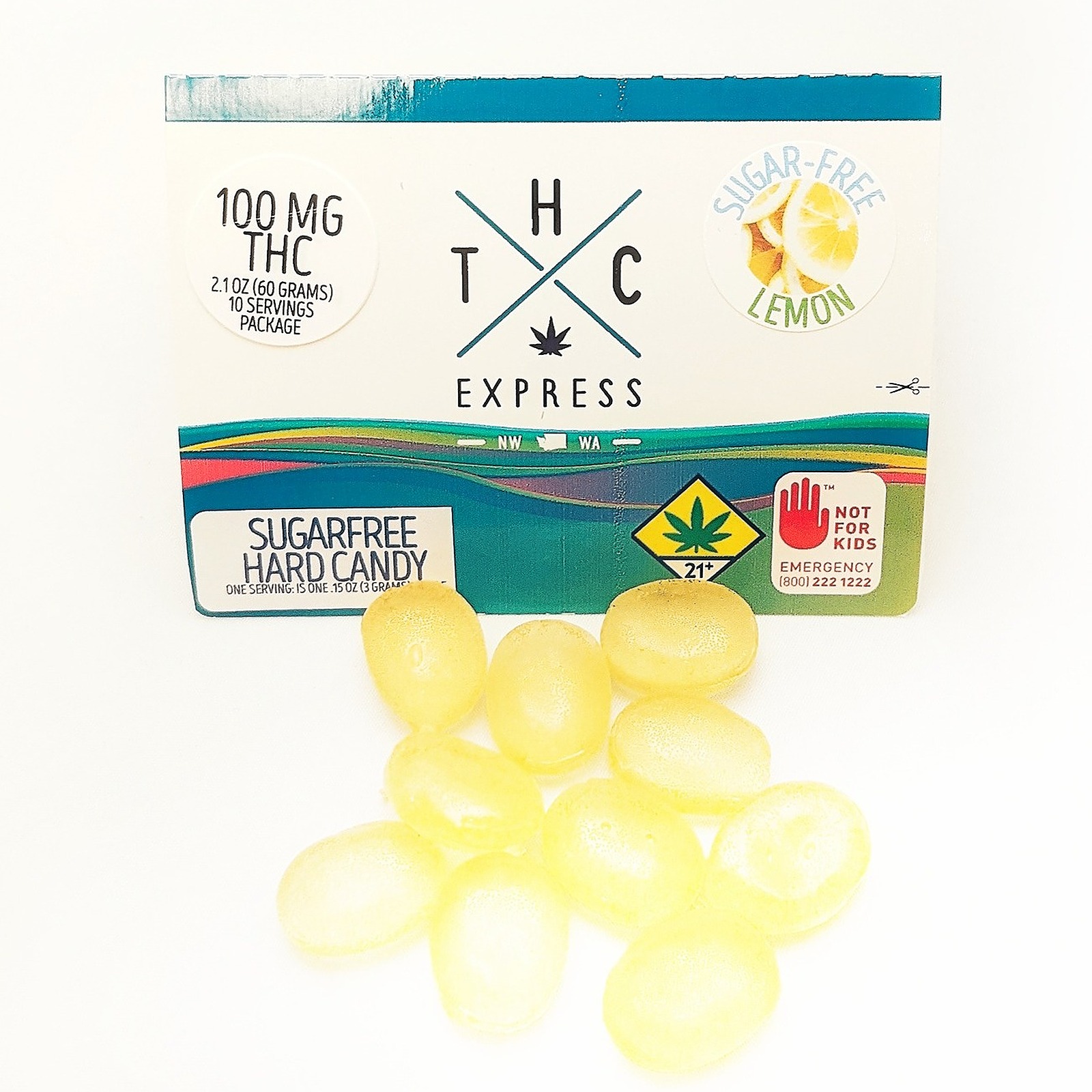THC Express: Lemon SugarFree 100mg 10-pack | Leafly