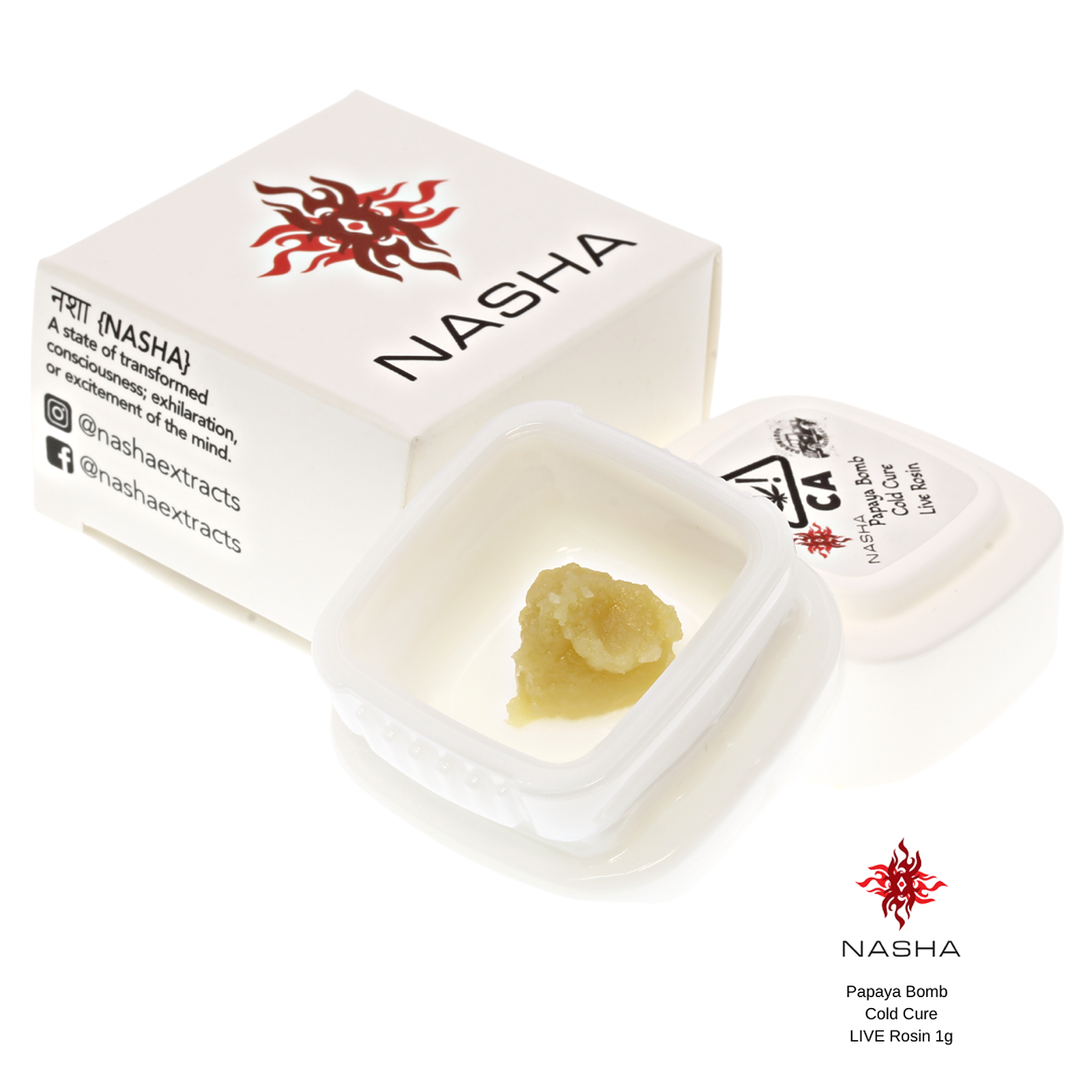 NASHA: Papaya Bomb Cold Cure Live Rosin 1g (Bandwagon Gardens) | Leafly
