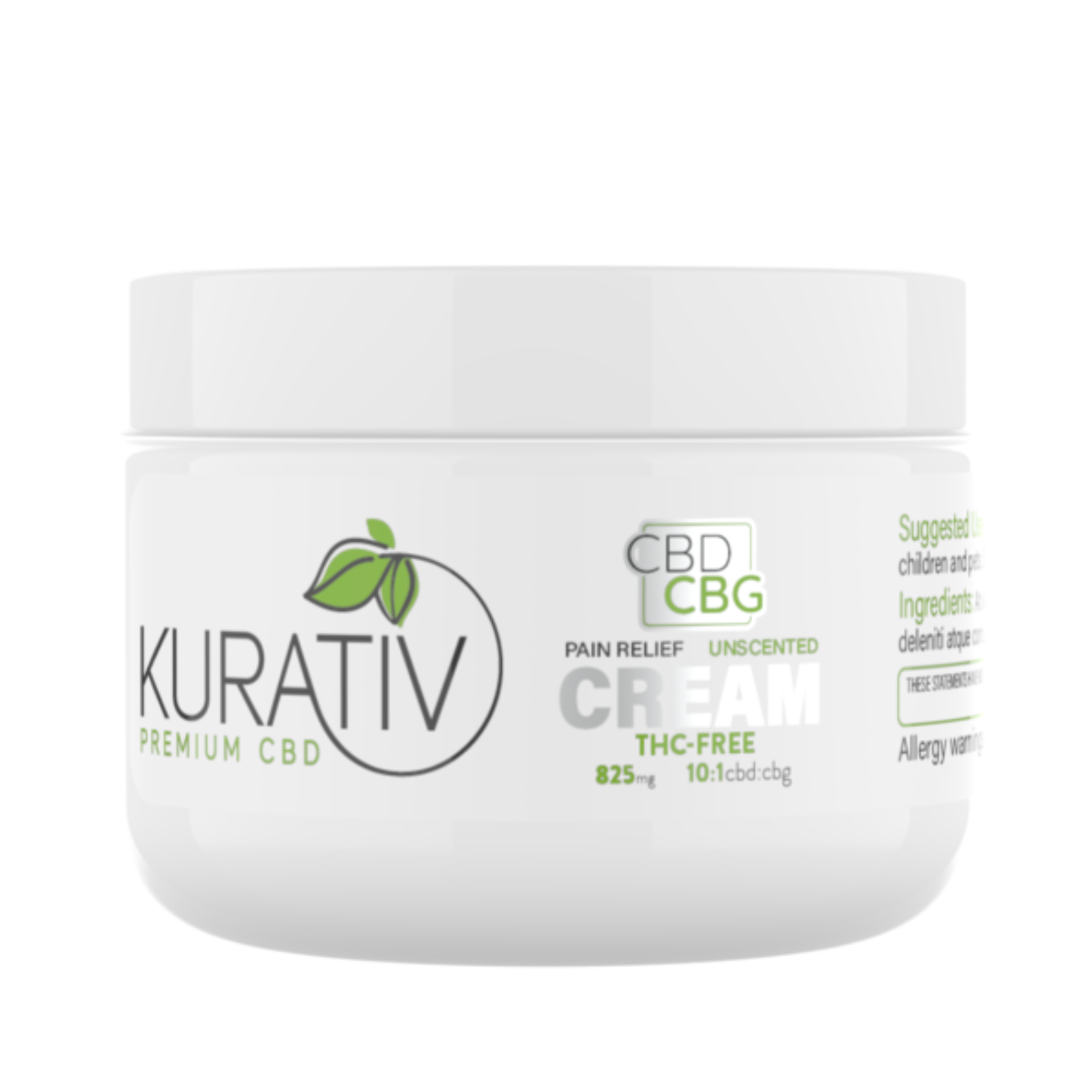 Kurativ CBD: Kurativ CBD / CBG Relief Cream THC-Free 10:1 825mg ... Kurativ CBD: Kurativ CBD / CBG Relief Cream THC-Free 10:1 825mg ...