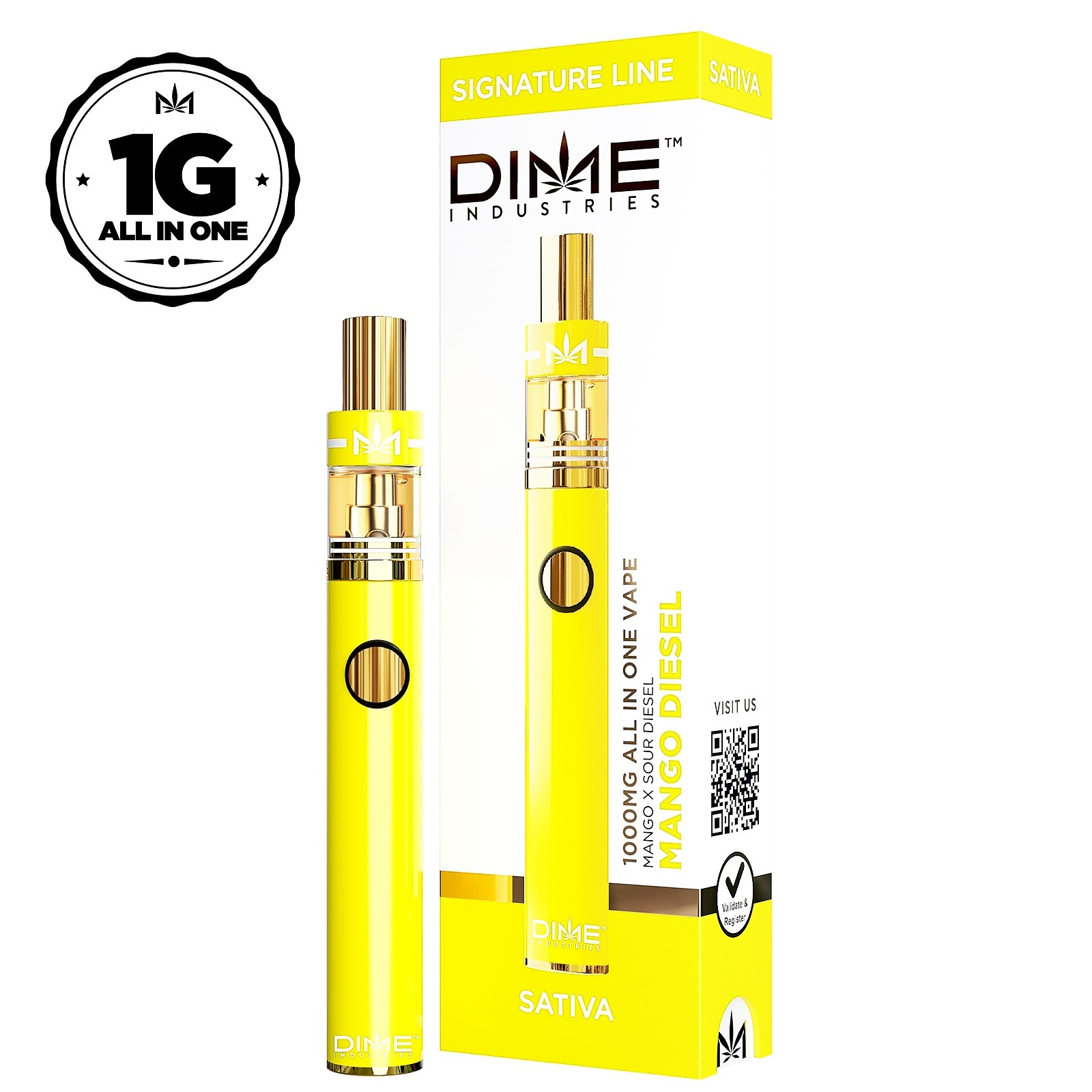 Dime Industries: Mango Diesel 1000mg All in One Device | Leafly