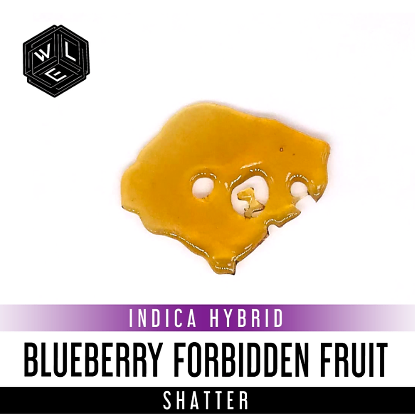 White Label Extracts: Blueberry Forbidden Fruit Shatter 1 Gram | Leafly