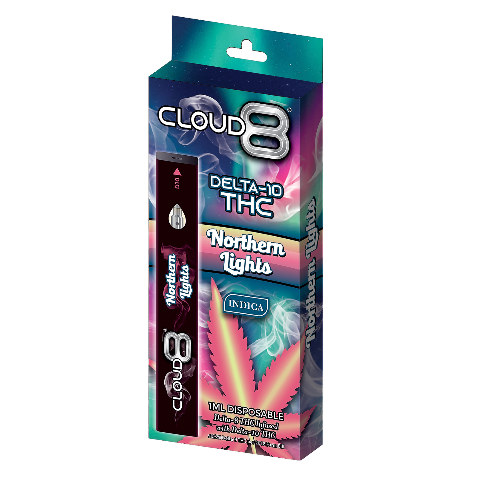 Cloud 8 Delta-8 THC: Cloud 8 Delta 10 Infused - Northern Lights - 1ML Disposable | Leafly