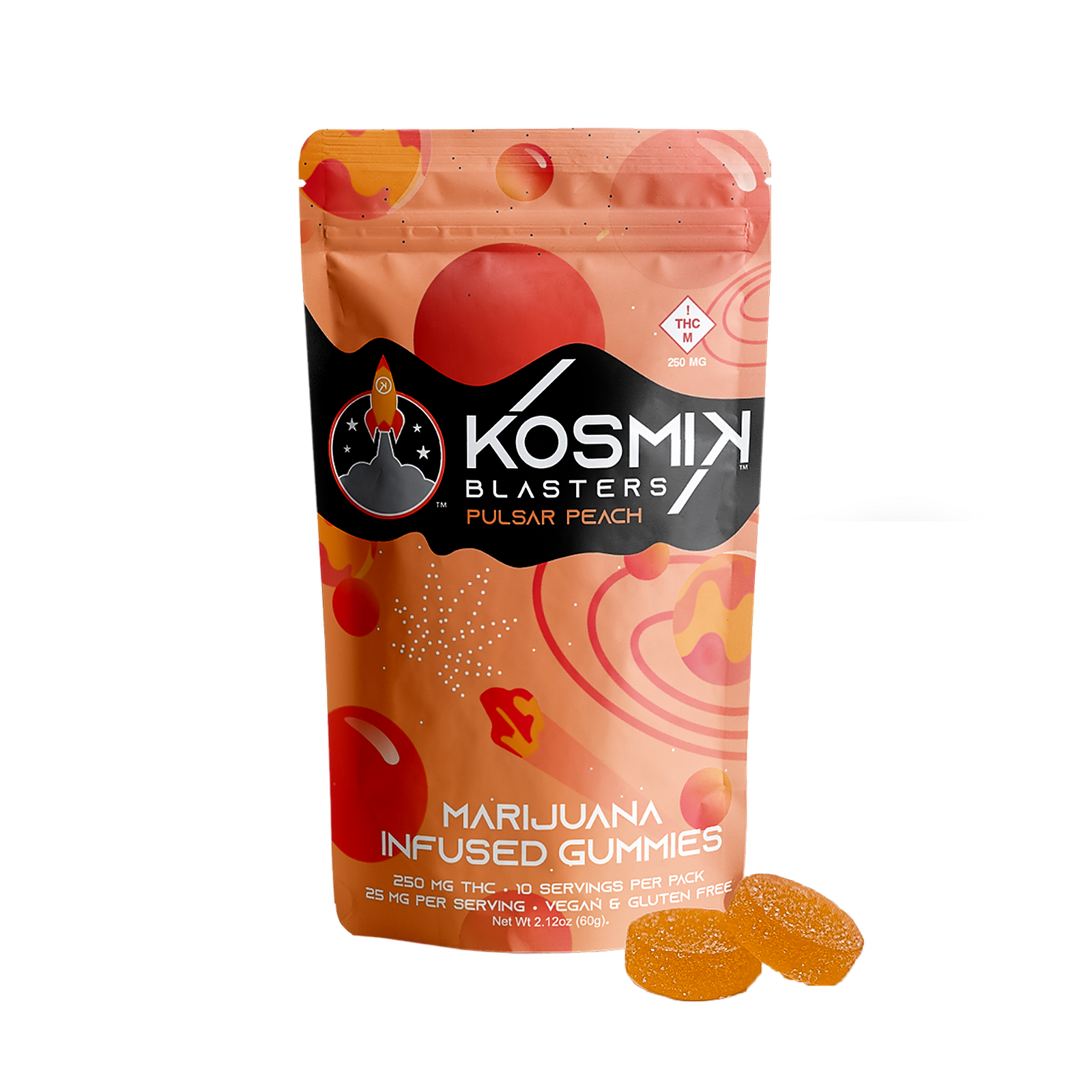 Kosmik Brands: Pulsar Peach 10-pack | GUMMIES | Leafly