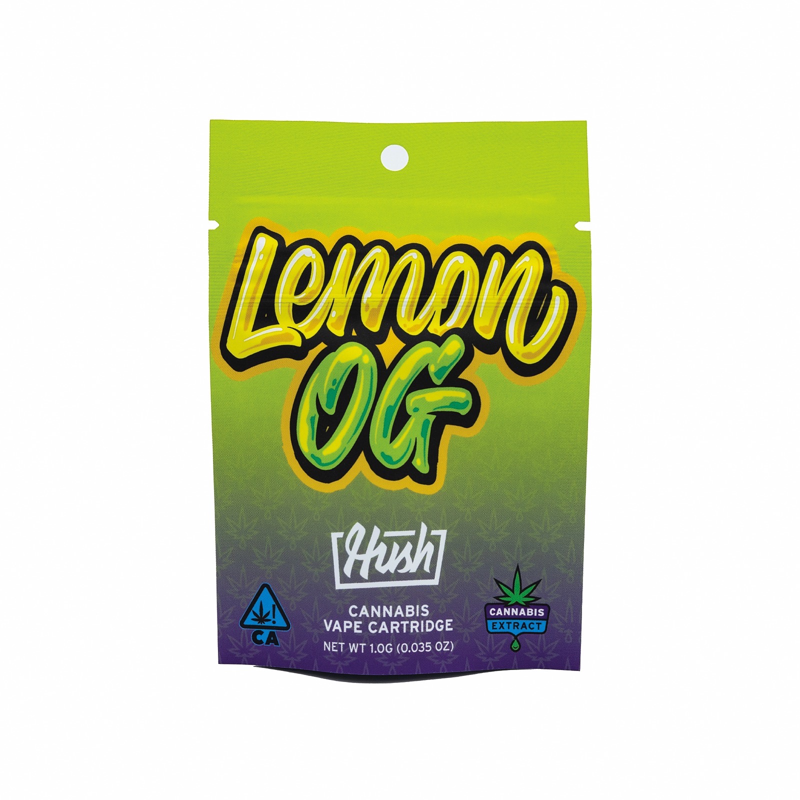 HUSH: Lemon OG Flavored Distillate Vape Cartridge 1g | Leafly