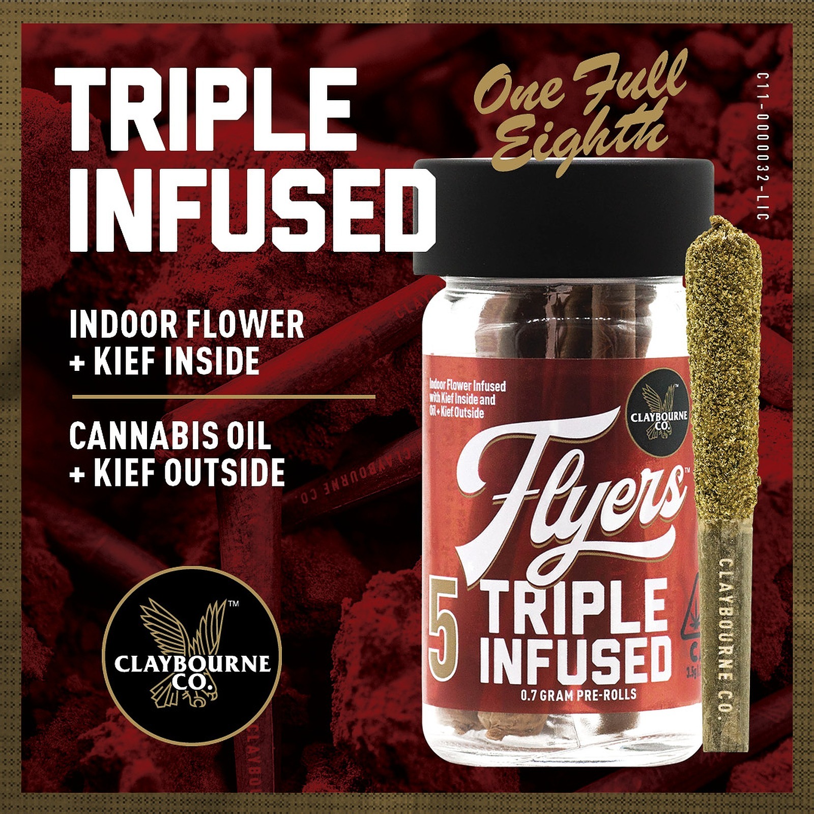 Claybourne Co.: Platinum Kush Breath (3.5g) - Flyers Triple Infused Pre ...