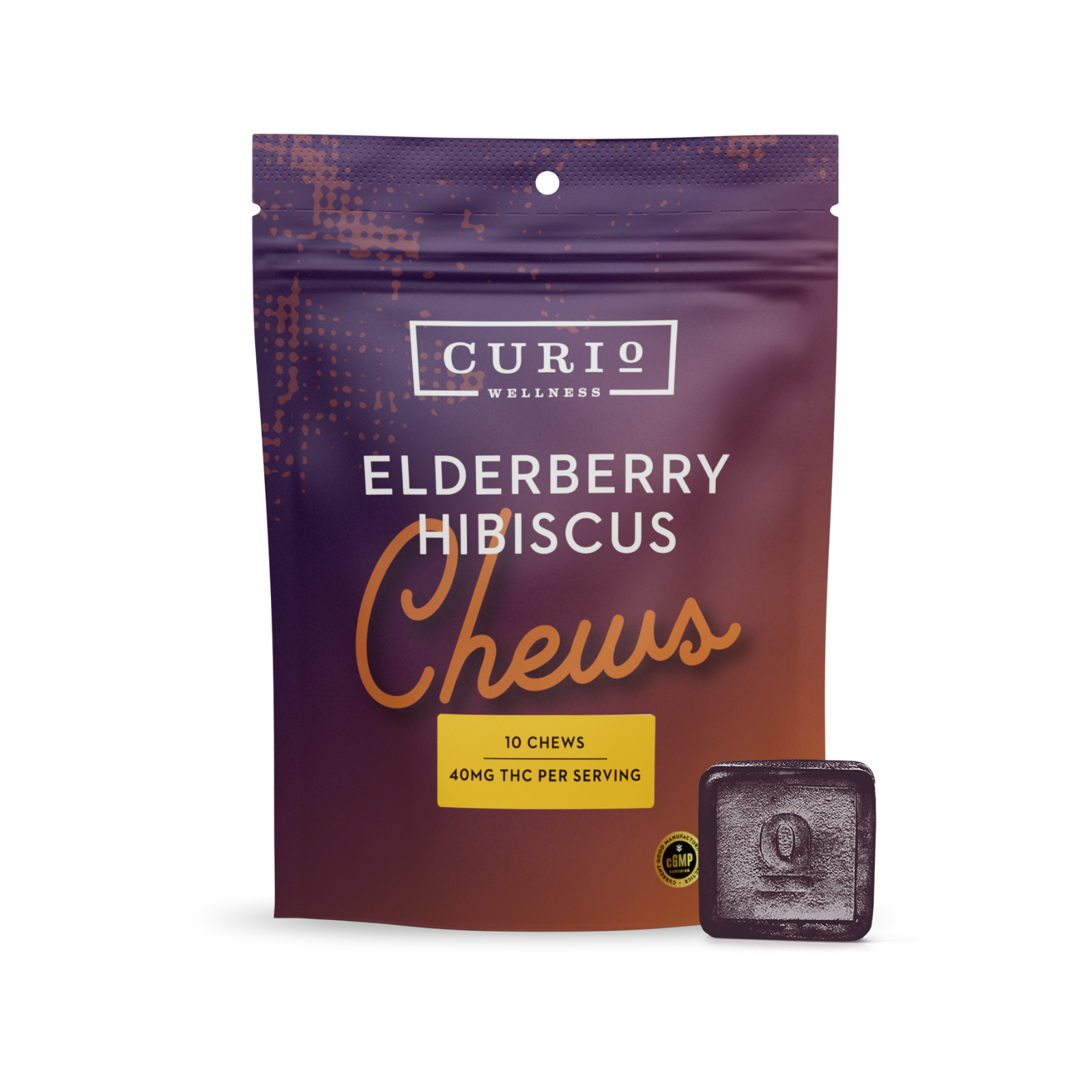 Curio Wellness: Elderberry Hibiscus Chews | 40mg | 10pk | Leafly
