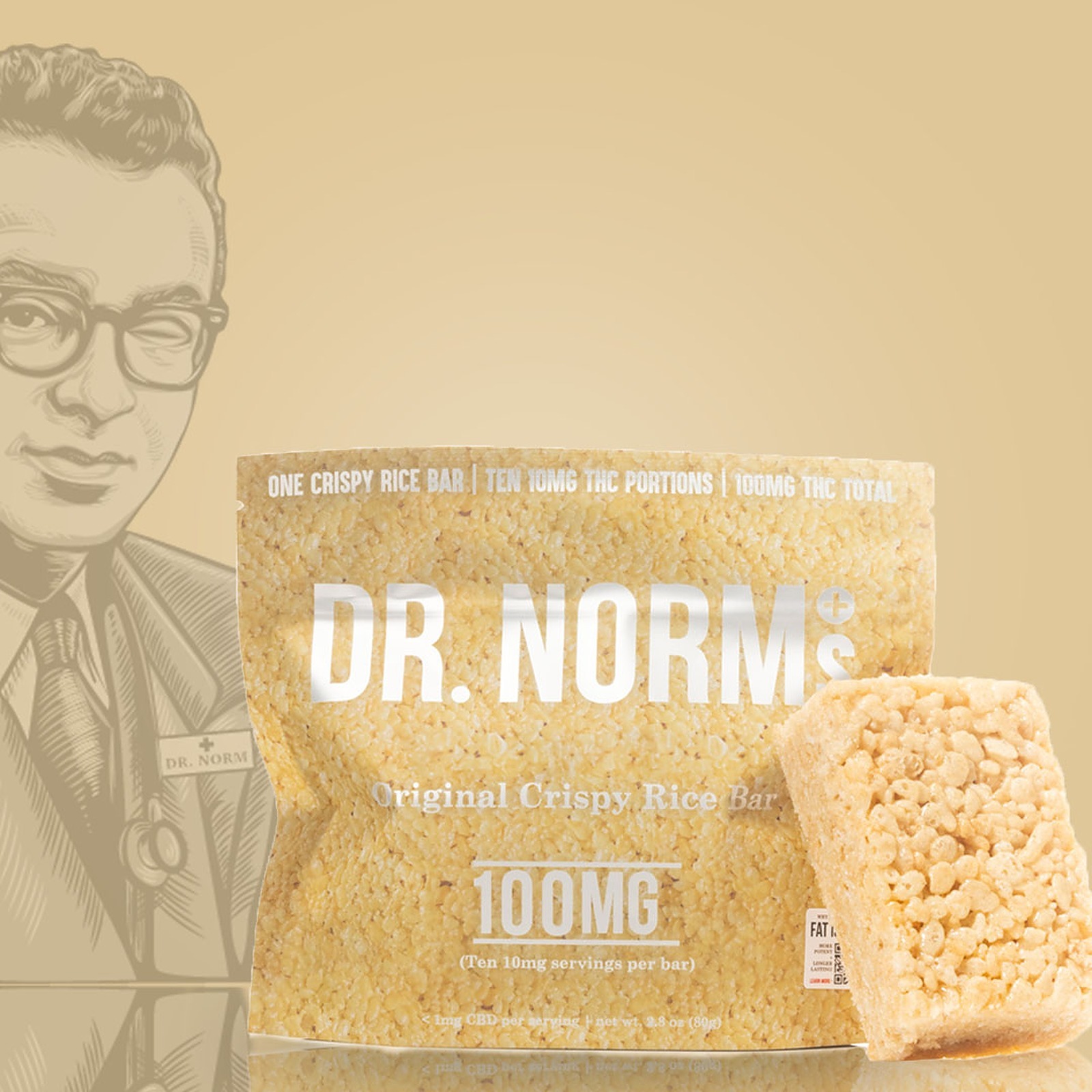 Dr. Norm's: Original Crispy Rice Bar 100mg | Leafly