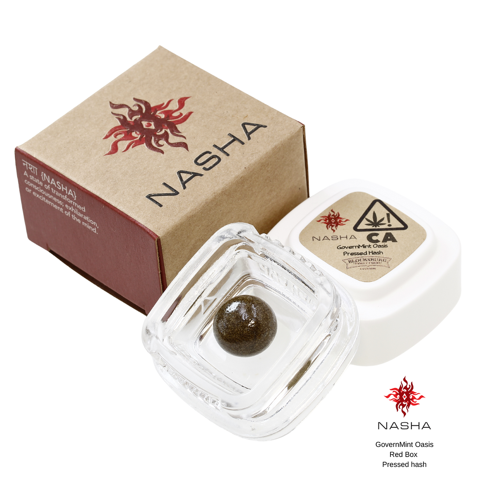 NASHA: GovernMint Oasis 1.2g Red Pressed Hash (Blocksburg Family Farms ...